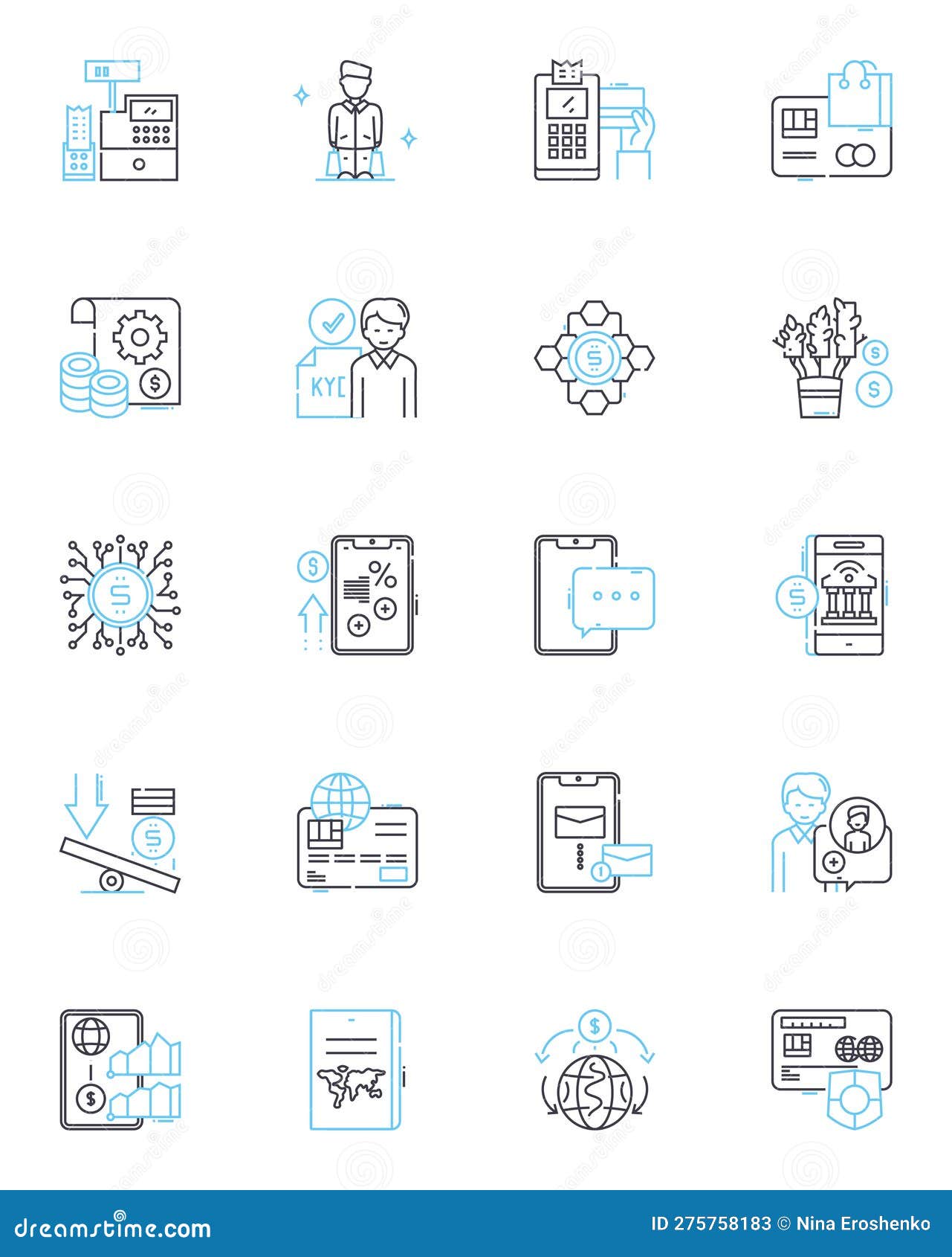 Gateway Line Icons Collection. Doorway, Ingress, Access, Portals ...