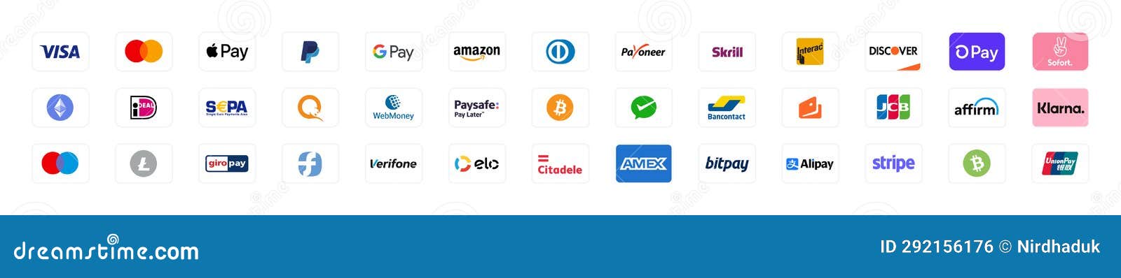 Online Payment Methods Systems Logos. Editorial Photo - Illustration of ...