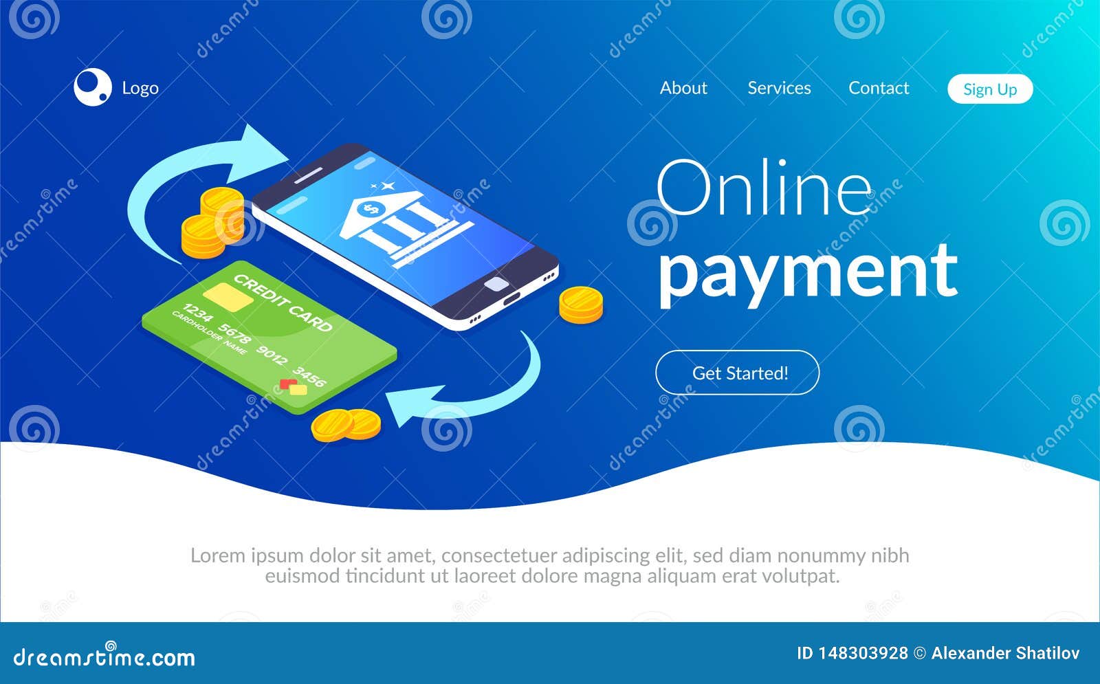 Online Payment with Smartphone. E-commerce Transaction Stock Vector ...