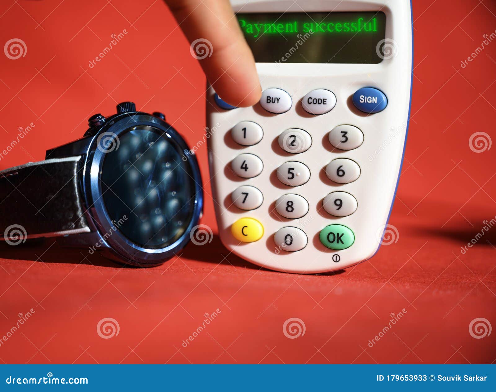 Online Payment Successful Message on a Bank E-card Reader for Online ...