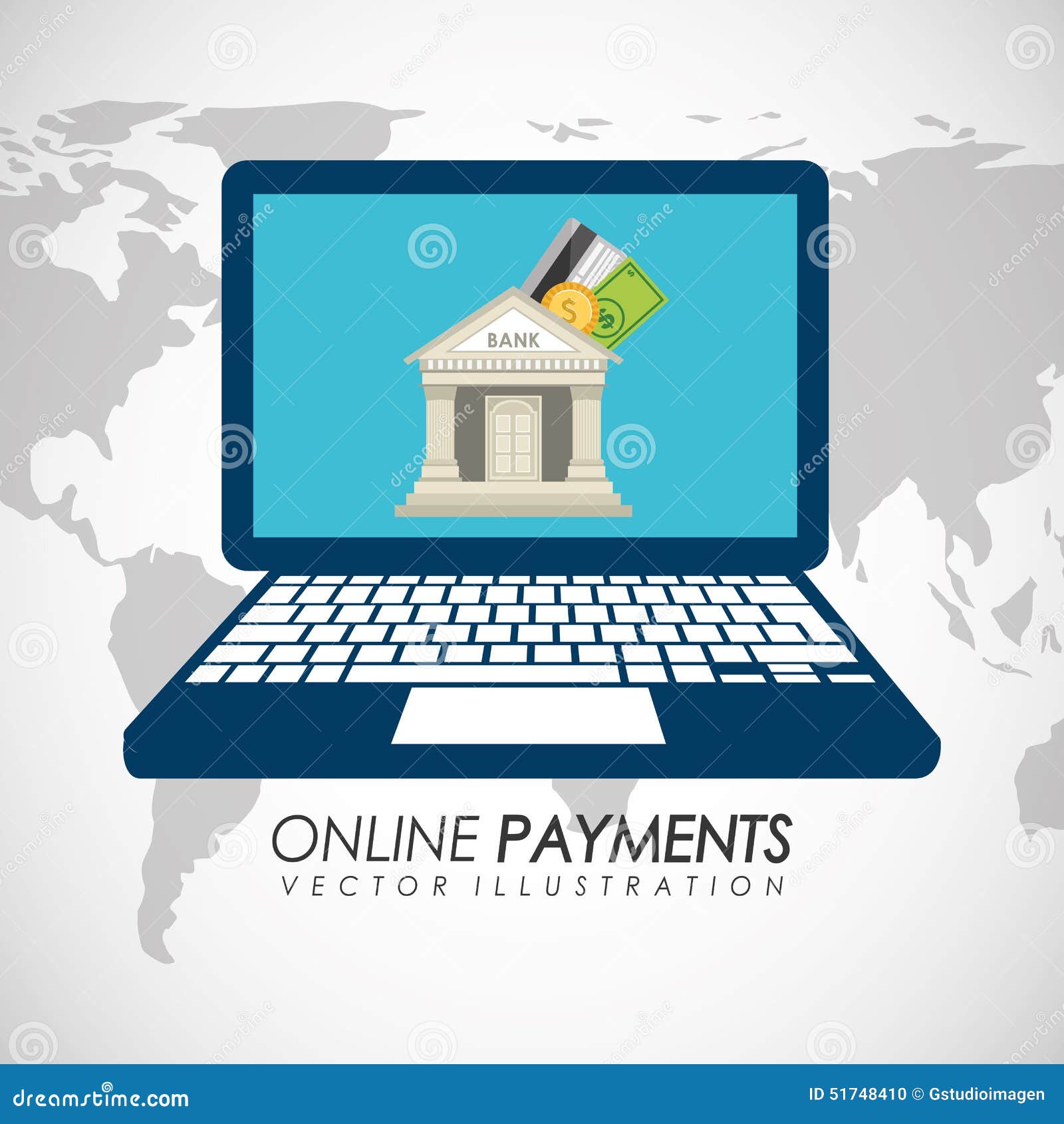 Online payments stock vector. Illustration of payment - 51748410