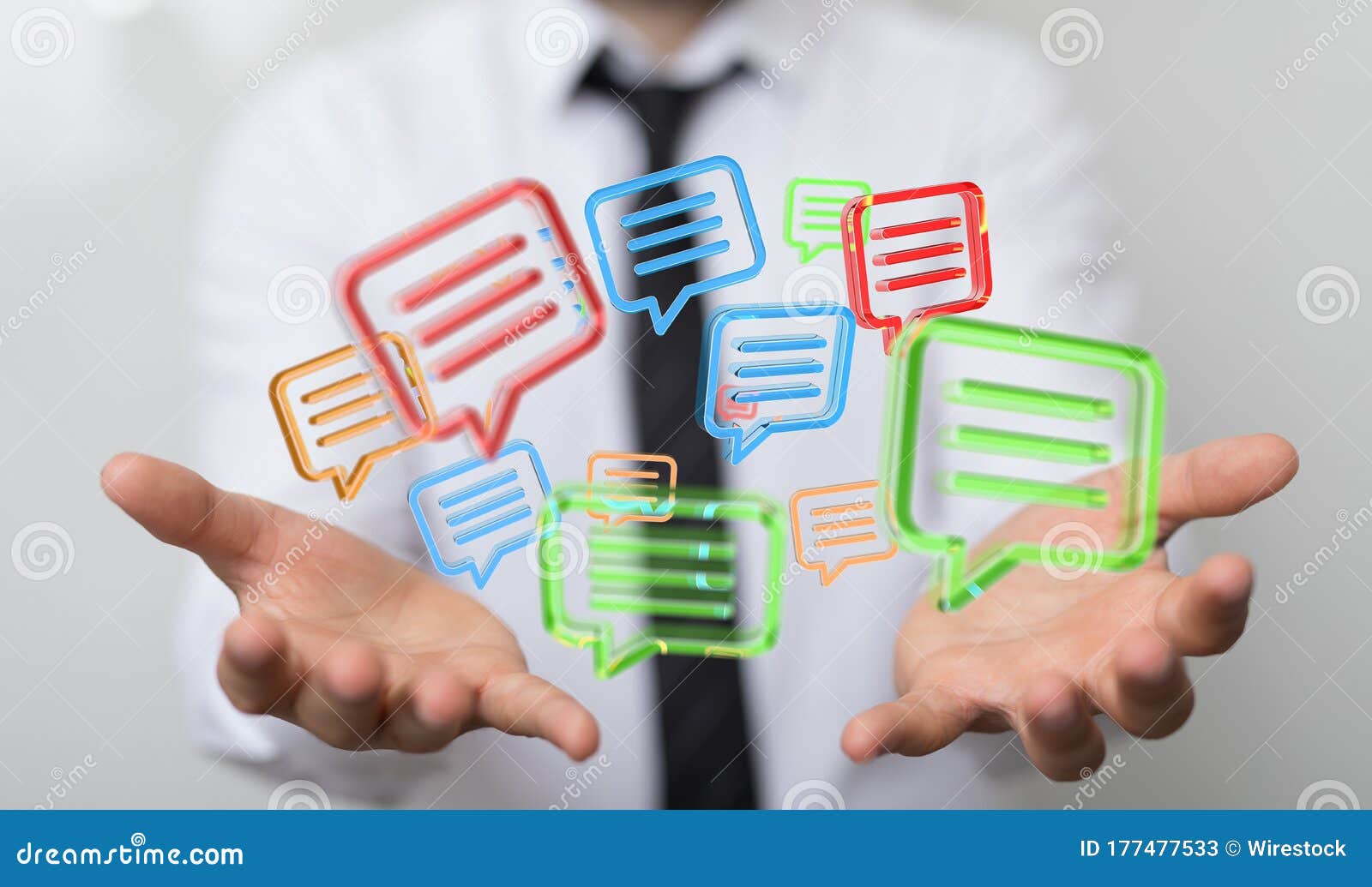 A Online People Network. Using Internet for Communication Stock Image ...