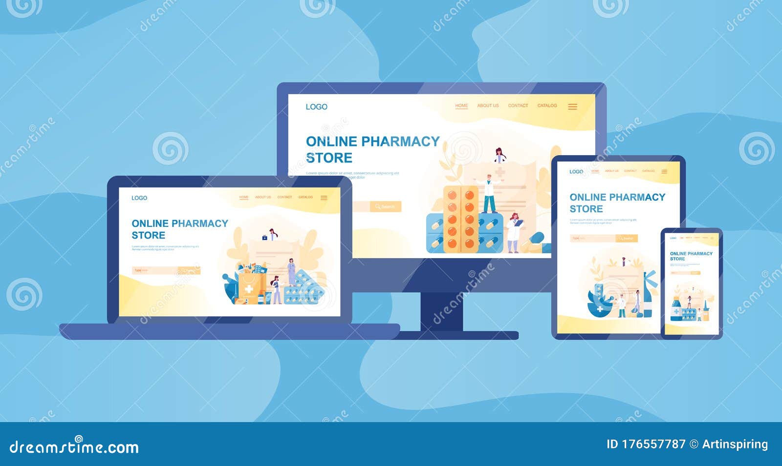 Pharmacy Computer Symbol Cartoon Vector | CartoonDealer.com #98850259