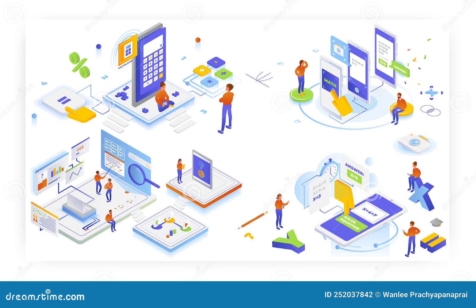 Calculators And Math Apps Mobile Ui Design, Equation Solver In Steps ...