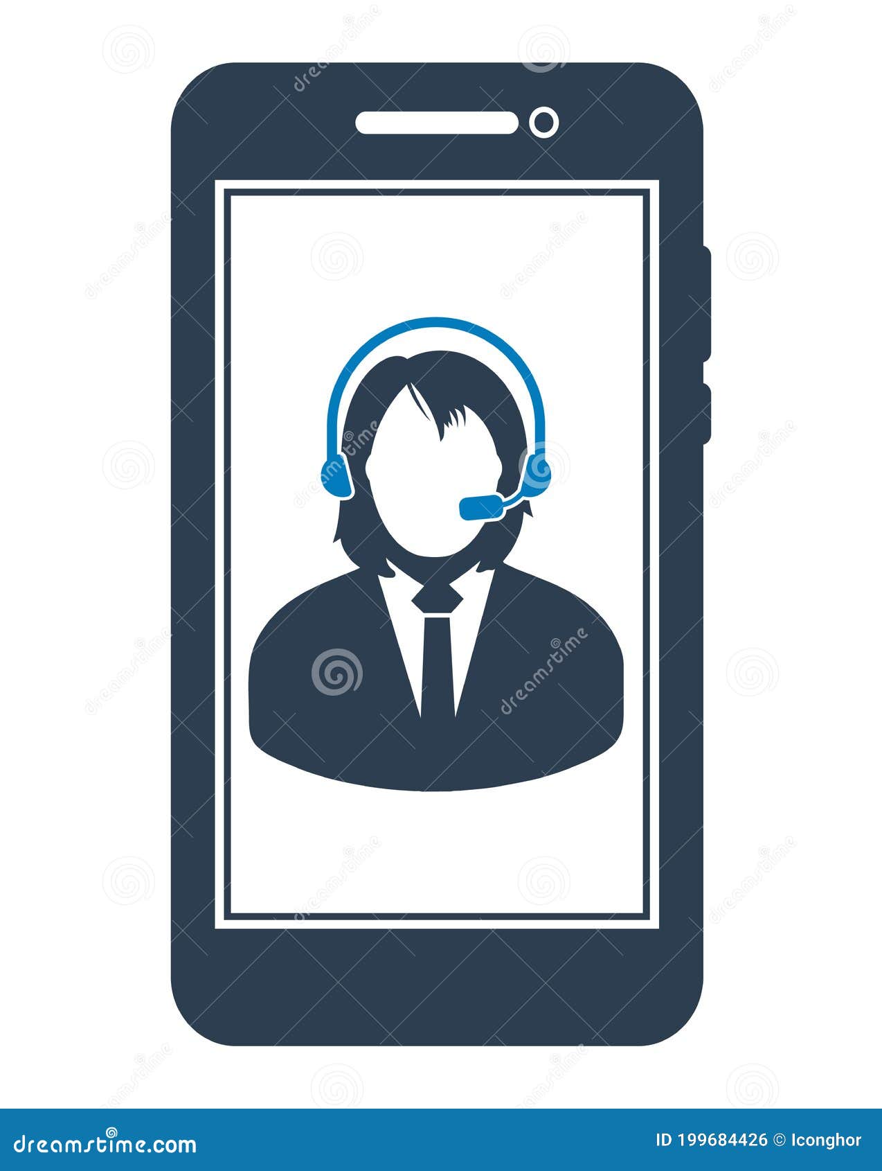 Online Pictogram Voor Klantenservice Vector Illustratie - Illustration ...