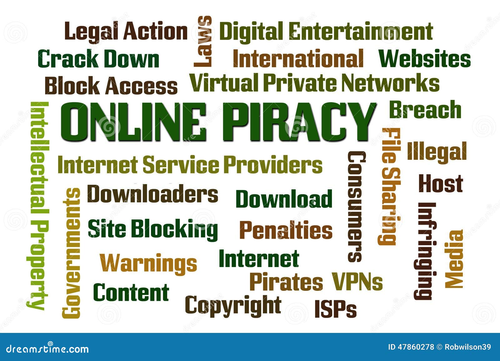 Online Piracy Vector Illustration. Flat Tiny Illegal Hacker Persons ...