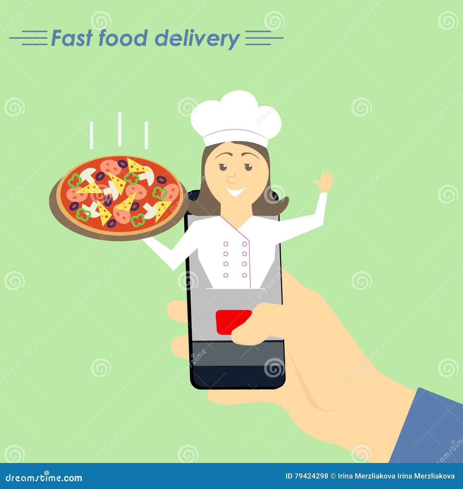 Online Pizza Delivery. the Concept of E-commerce: Online Food or Stock ...