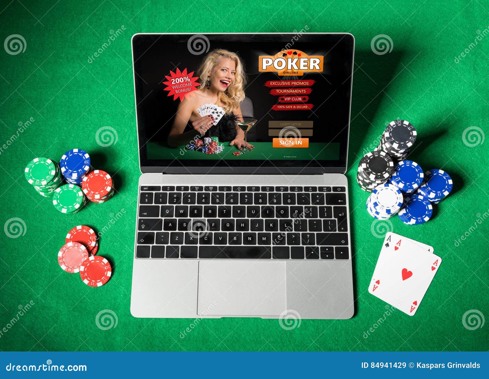 Online poker stock image. Image of application, gambler - 84941429