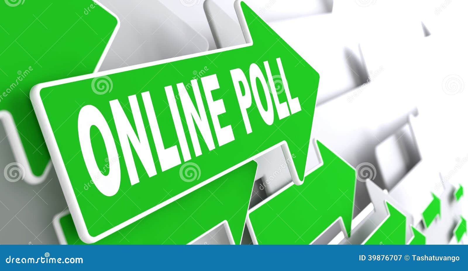 Online Poll on Green Arrow. Stock Illustration - Illustration of ...