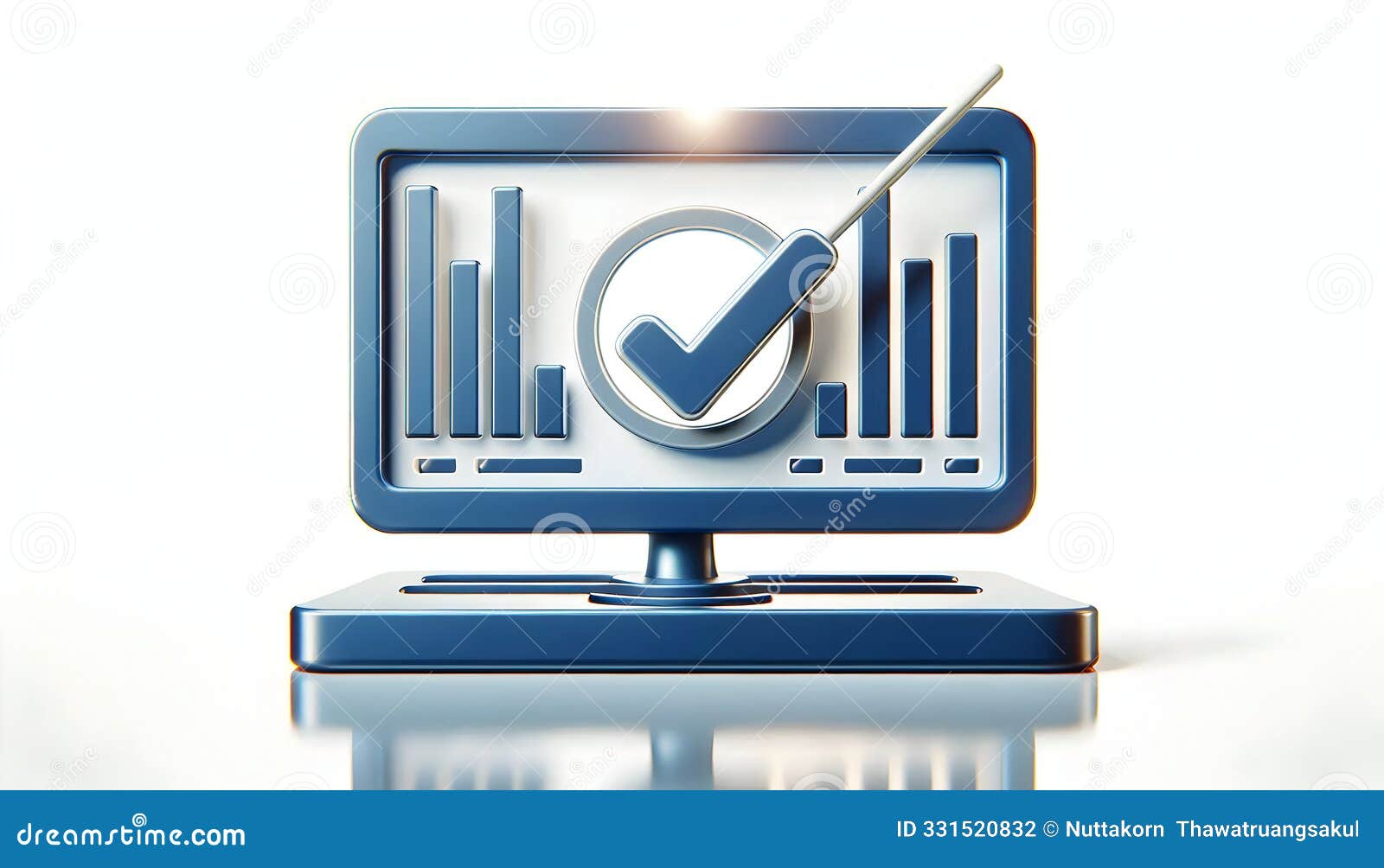 Online Poll Icon Concept As a Poll Icon with Checkmarks Symbolizing ...