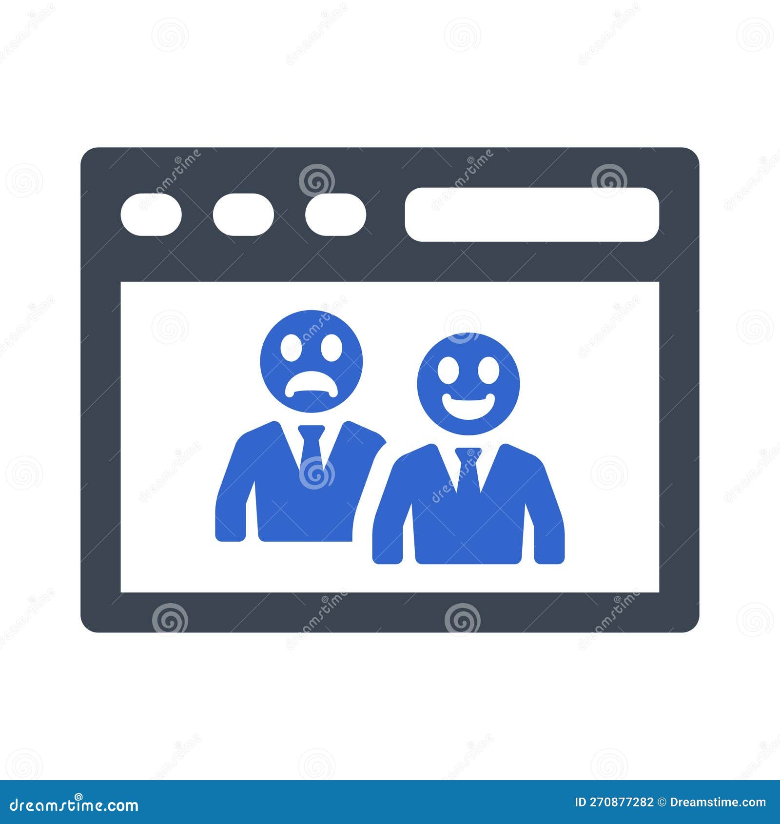Online Positive Negative Feedback Icon Stock Vector - Illustration of ...