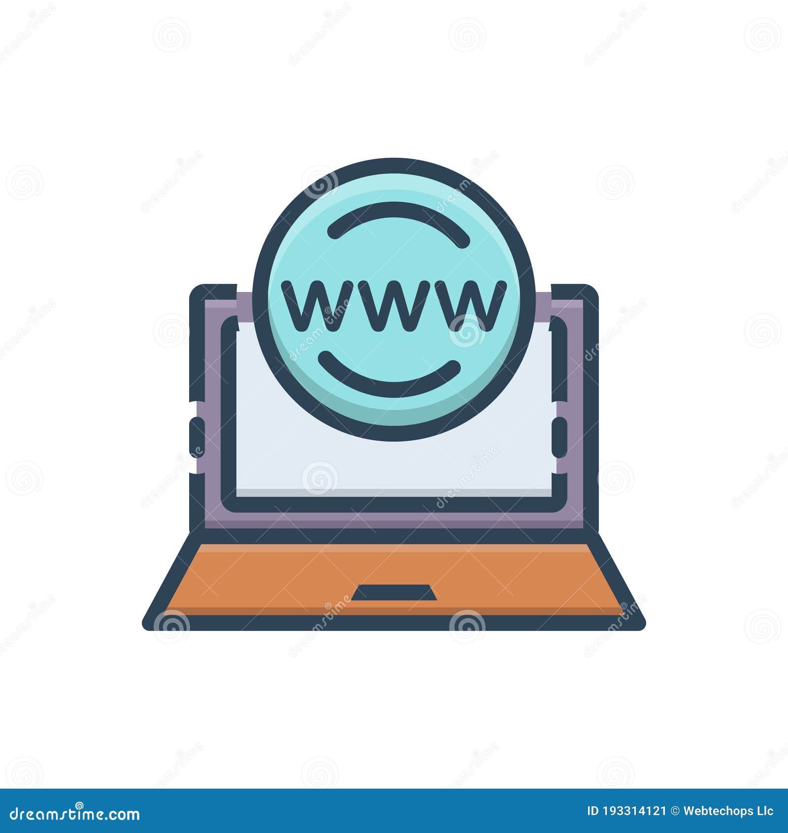 Color Illustration Icon for Online Presence Management, Application and ...