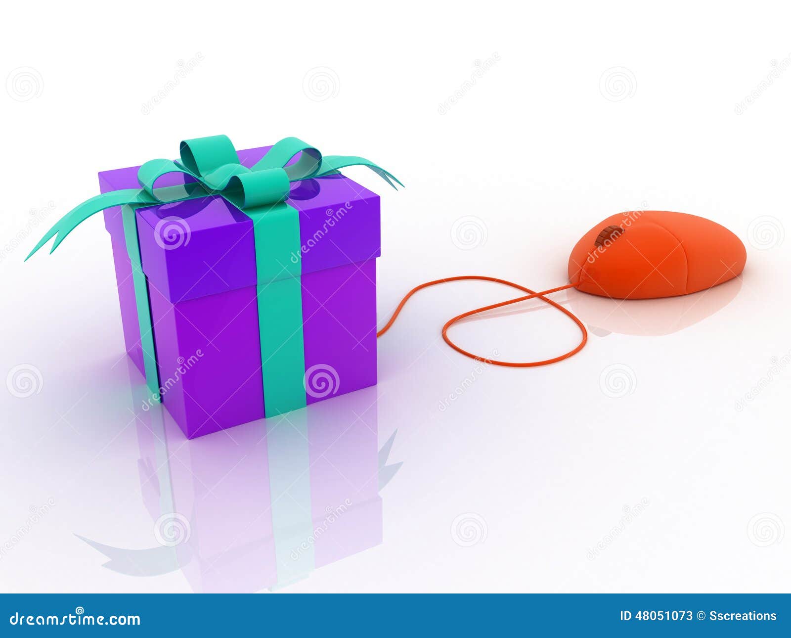 Online Present Gift Mouse Concept Stock Illustration - Illustration of ...