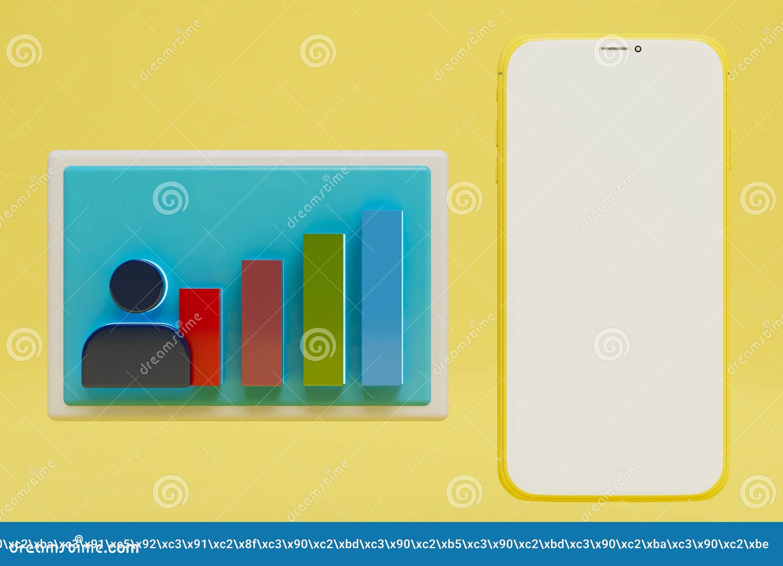Online Presentation of the Growth Chart. Copy Paste, Copy Space Stock ...