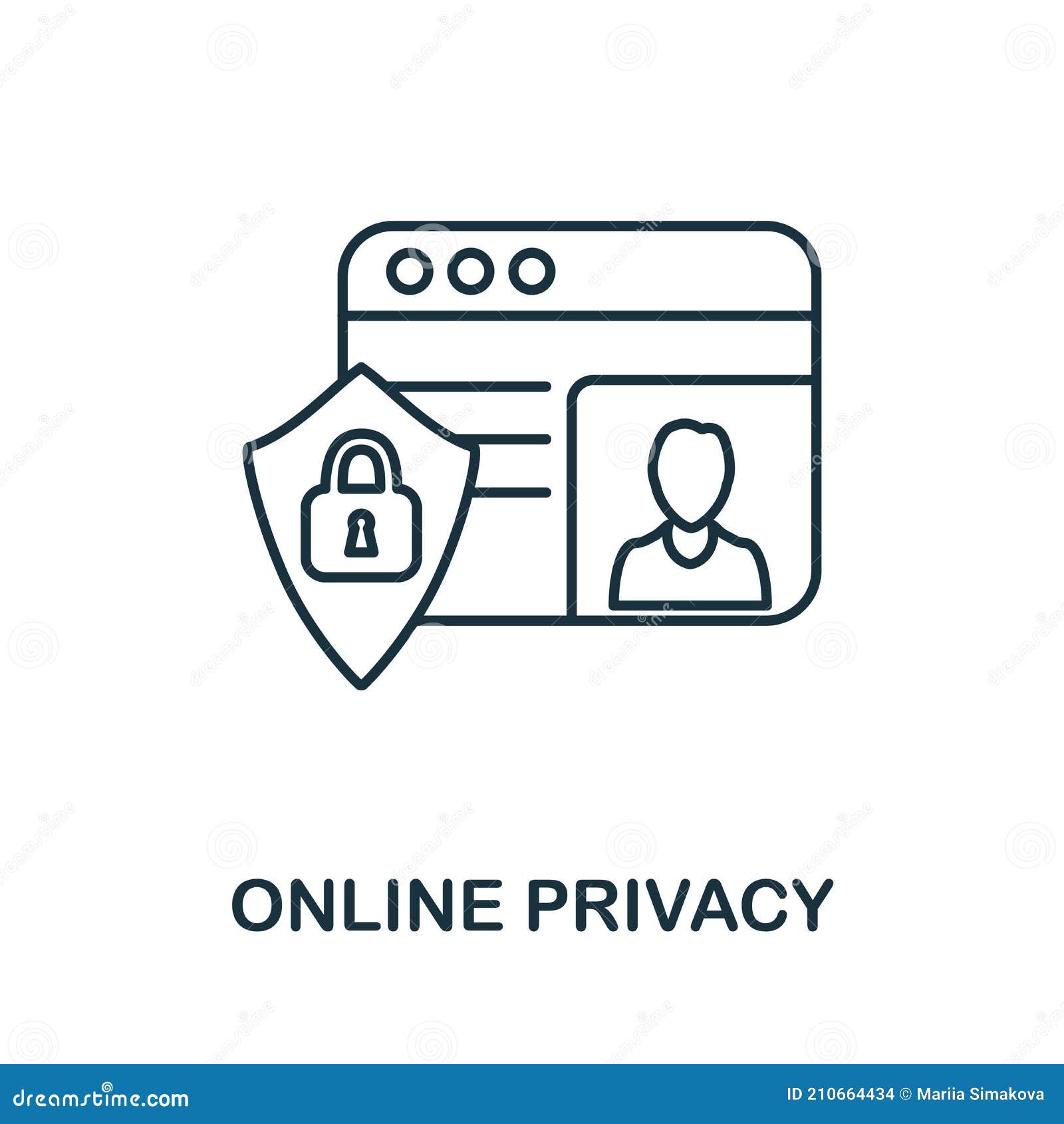 Online Privacy Icon. Simple Element from Internet Security Collection ...