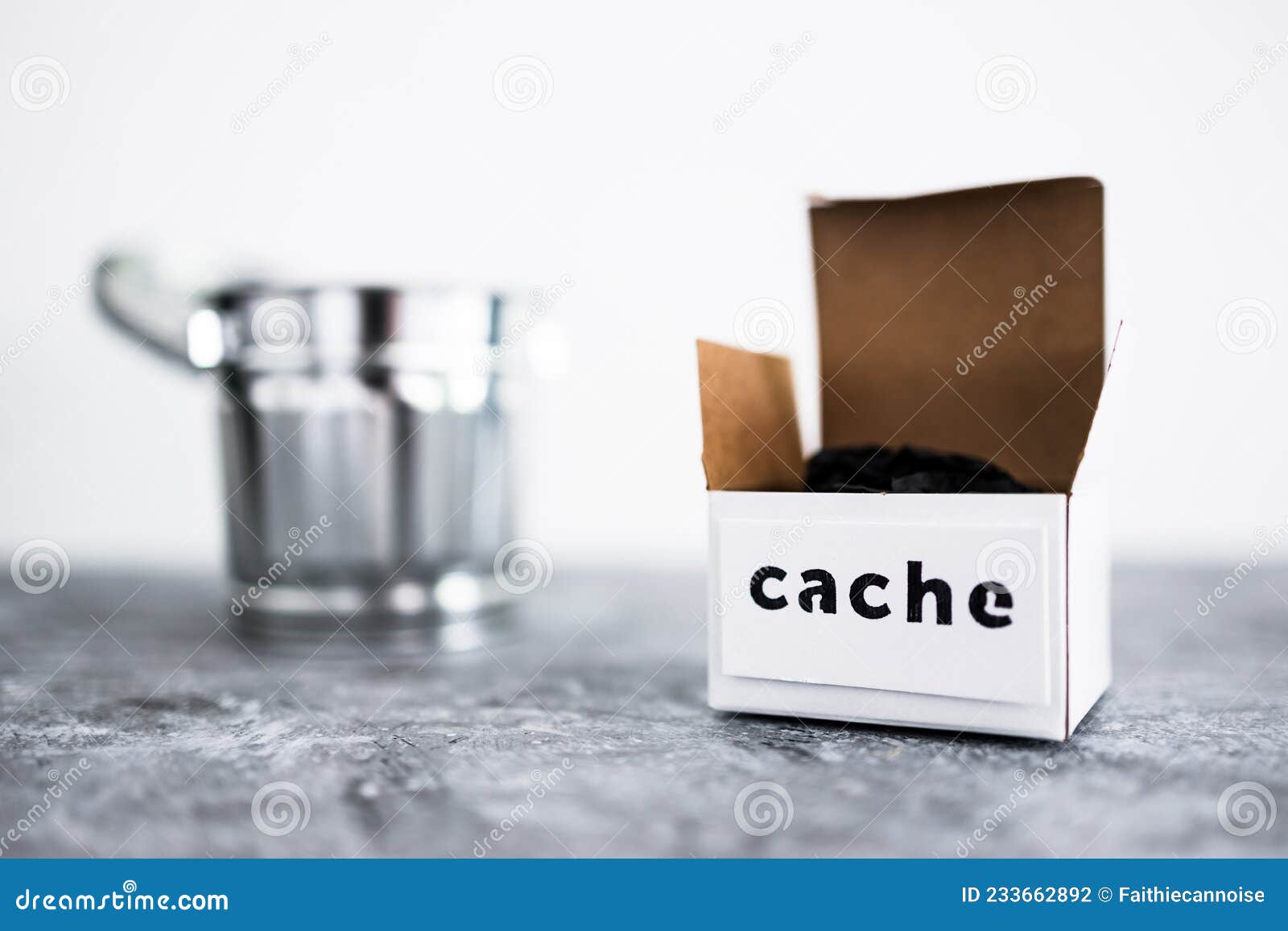 Online Privacy and Stored Information, Metaphor of Box with Cache Label ...