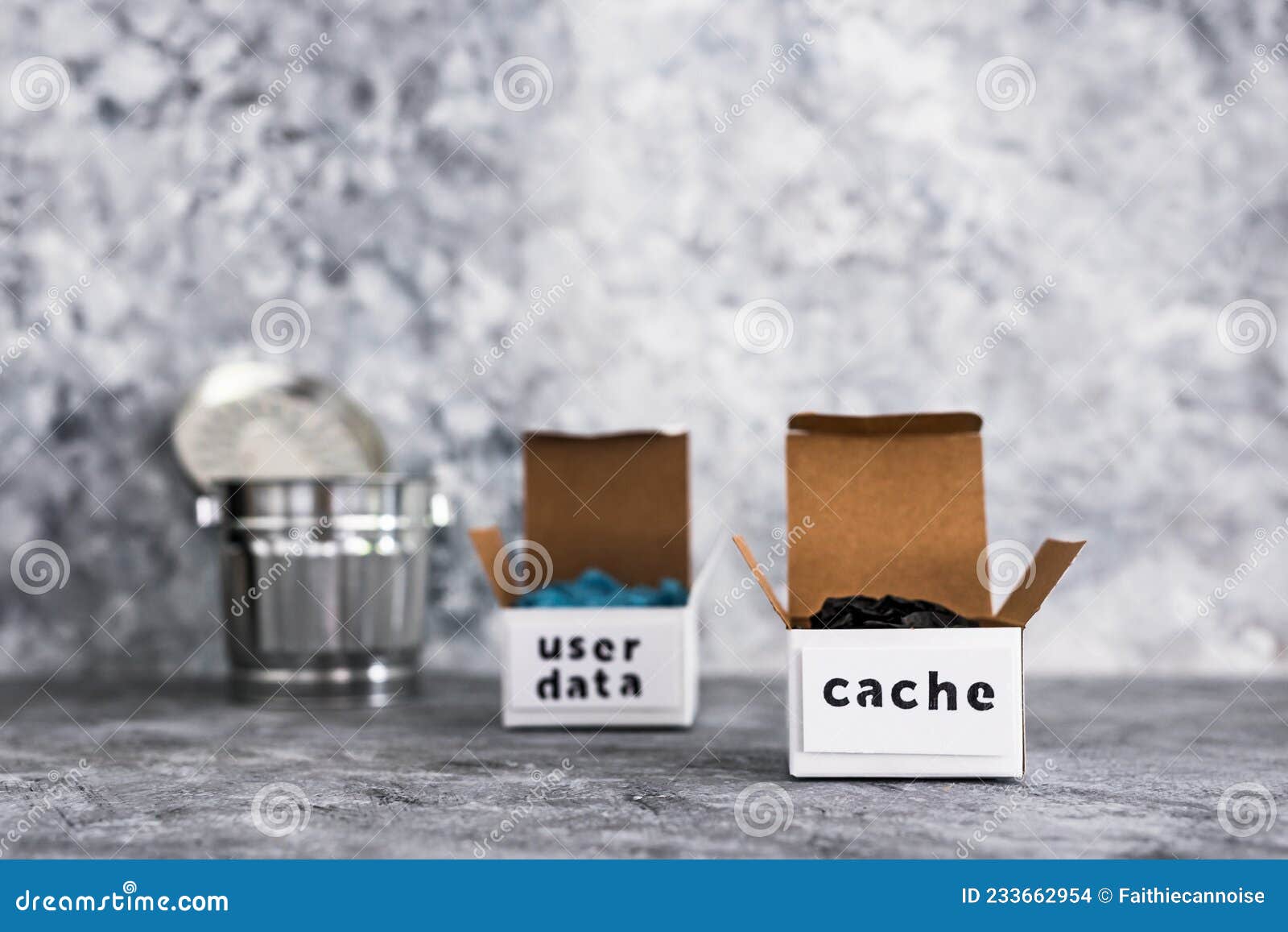 Online Privacy and Stored Information, Metaphor of Boxes with User Data ...