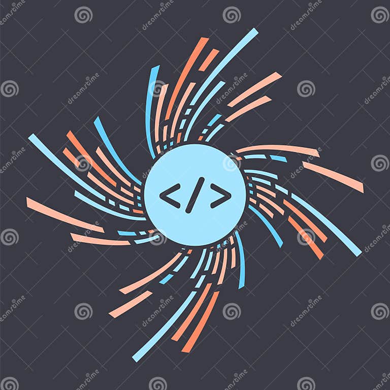 Online Programming Course, Featuring Coding Symbols and Colorful Code ...