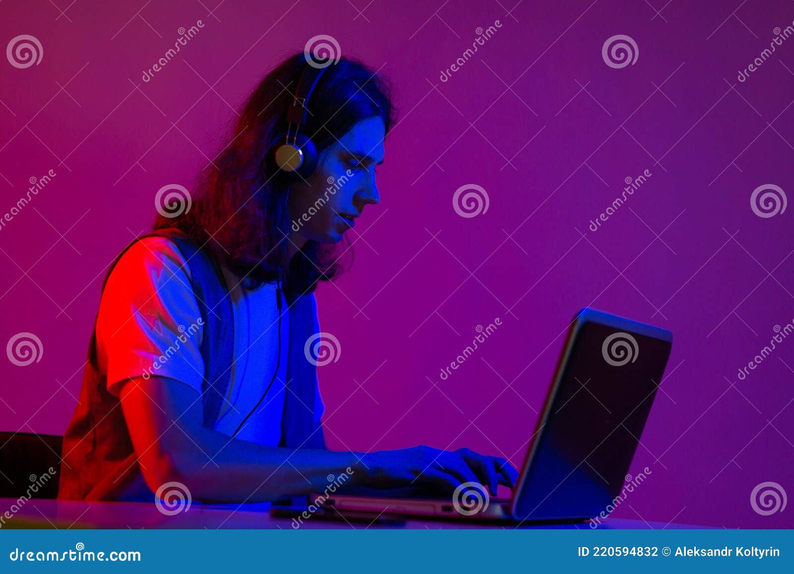 Online Programming Training, Computer Programmer or Student. a Young ...