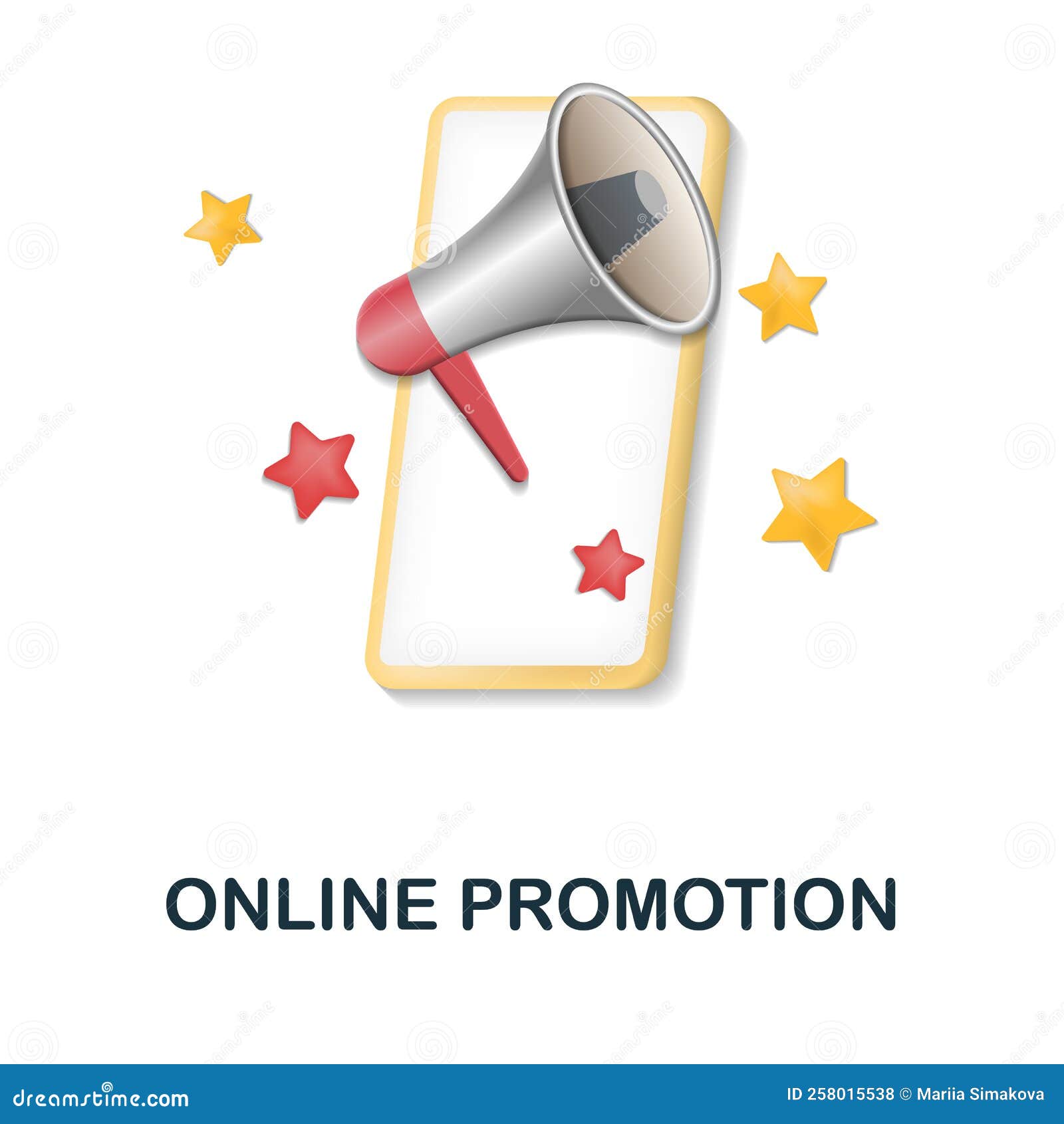 Online Promotion Icon. 3d Illustration from E-commerce Collection Stock ...