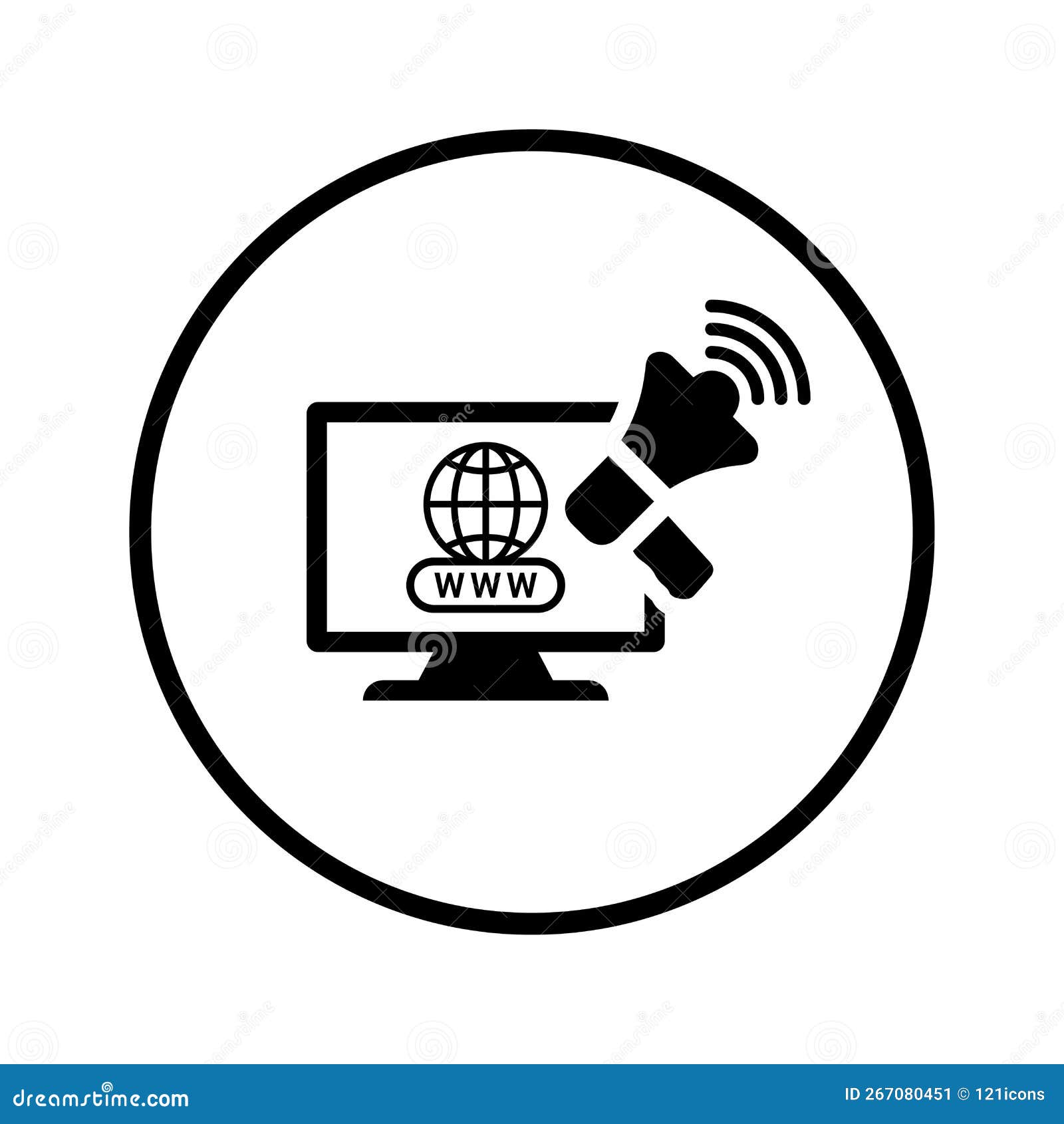 Online promotion icon stock illustration. Illustration of commercial ...