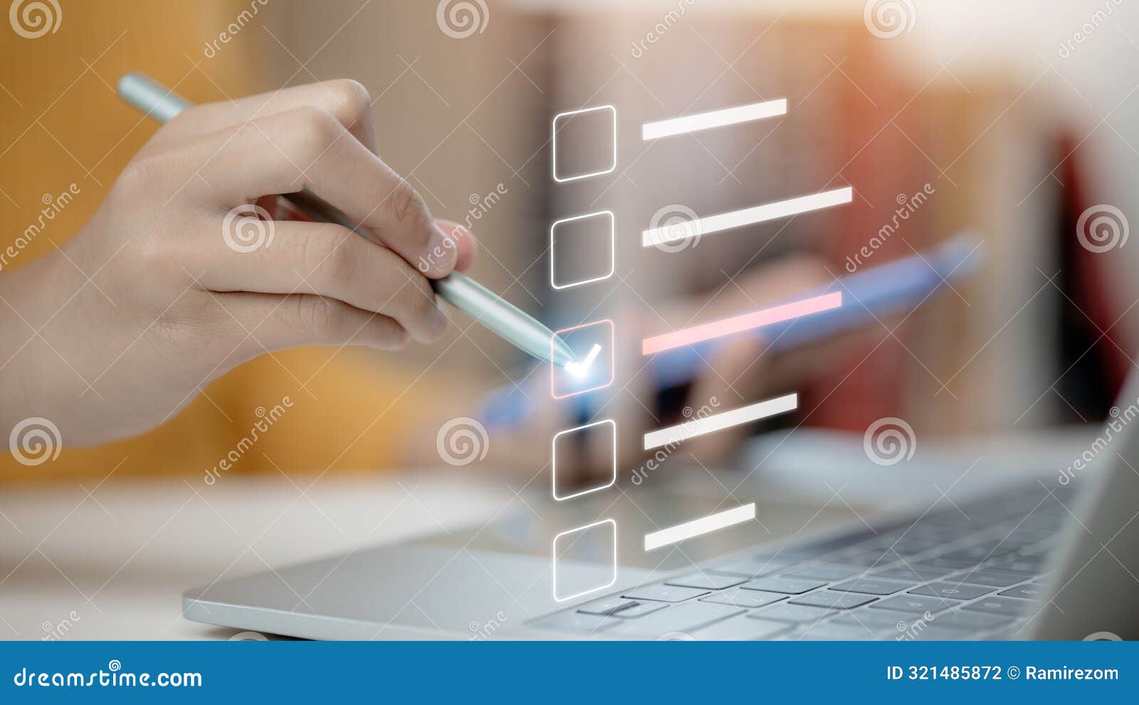 Online Questionnaire with Checkboxes, Filling Survey Form on Internet ...