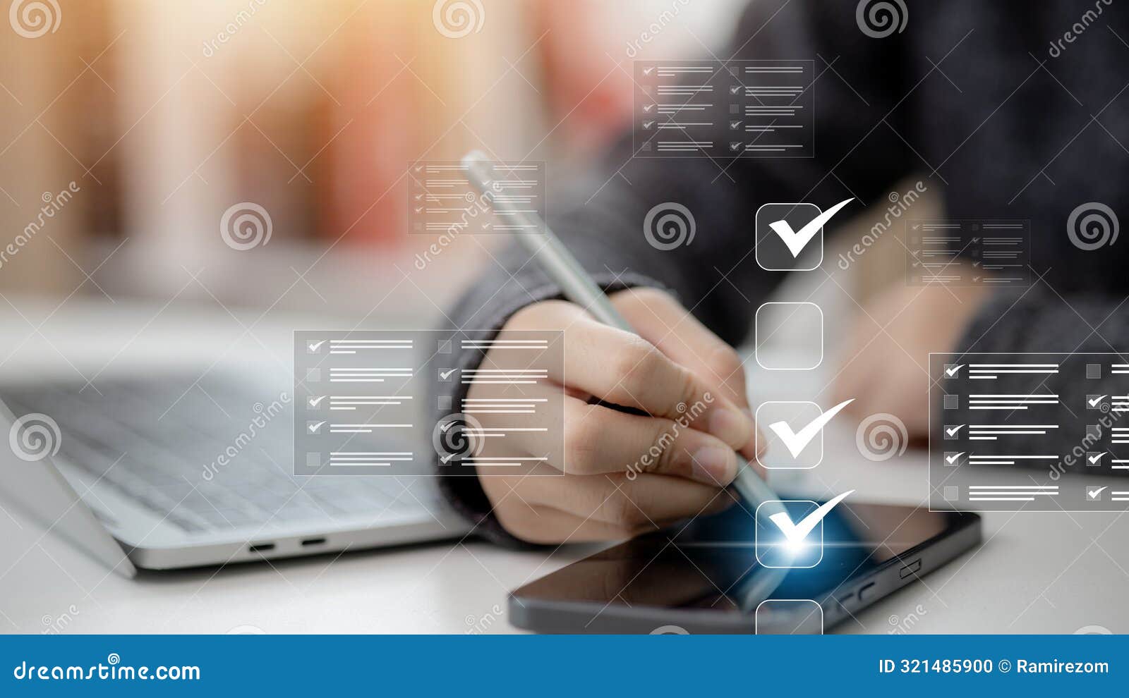 Online Questionnaire with Checkboxes, Filling Survey Form on Internet ...