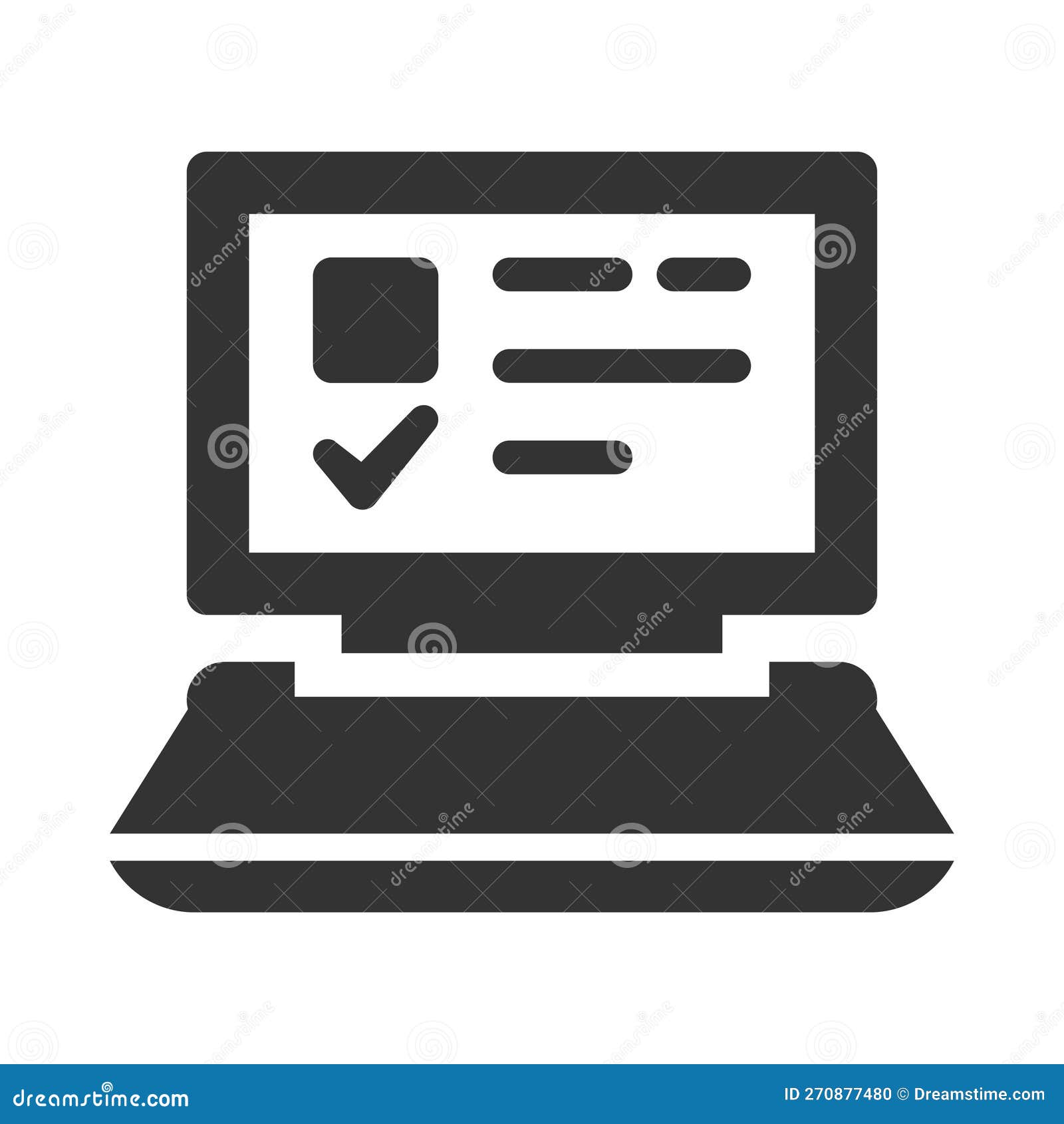 Online questionnaire icon stock vector. Illustration of icon - 270877480