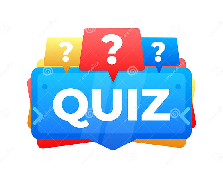 Online Quiz App Interface with Question Marks on Colorful Speech ...