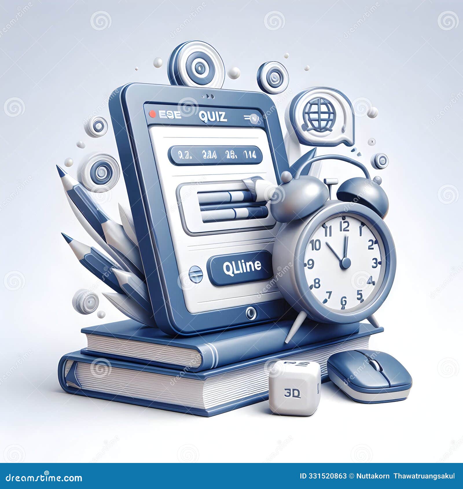 Online Quiz and Timer Isolated Vector Concept As an Isolated Image ...