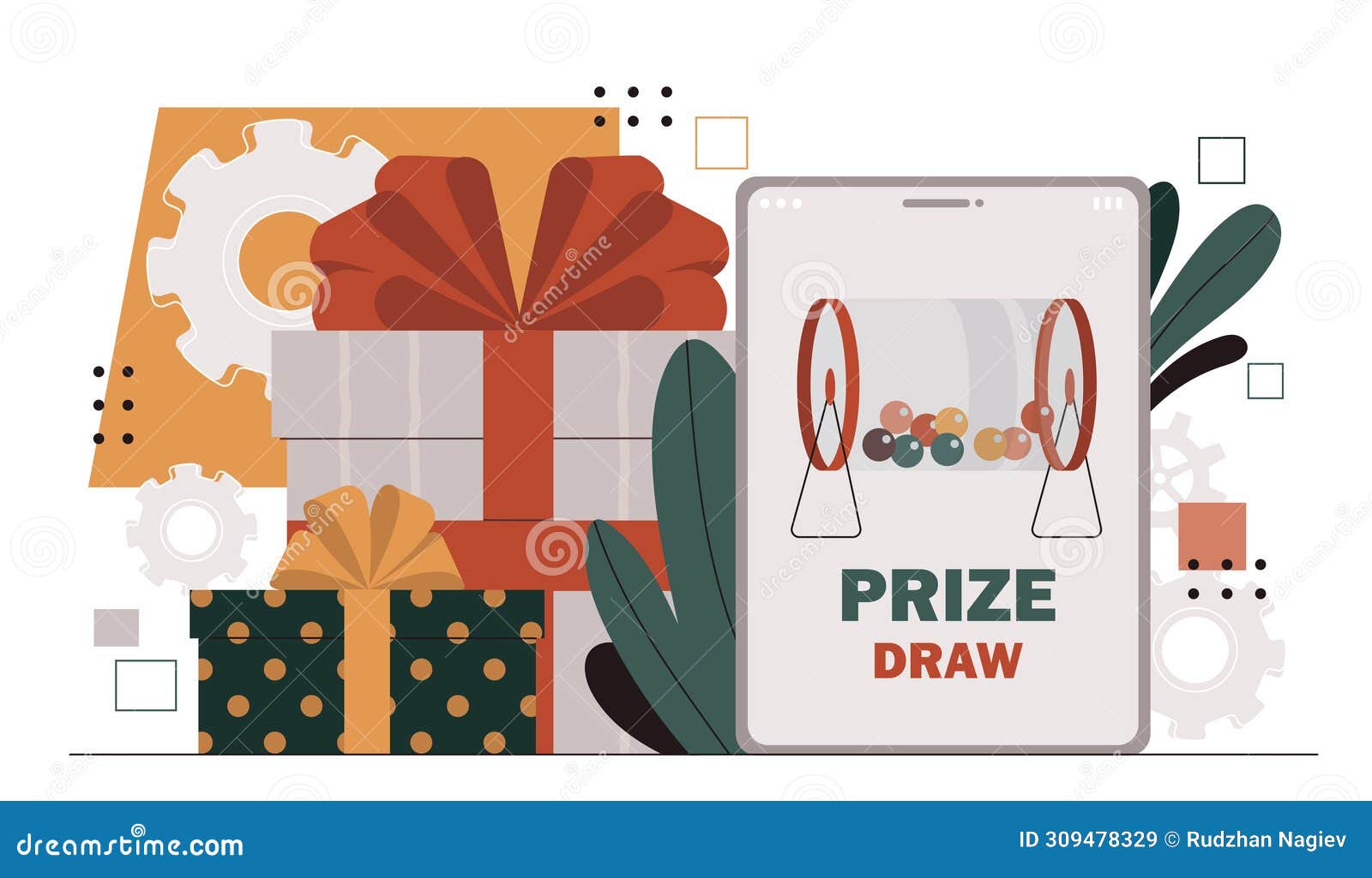 Online Random Prize Draw Vector Stock Illustration - Illustration of ...