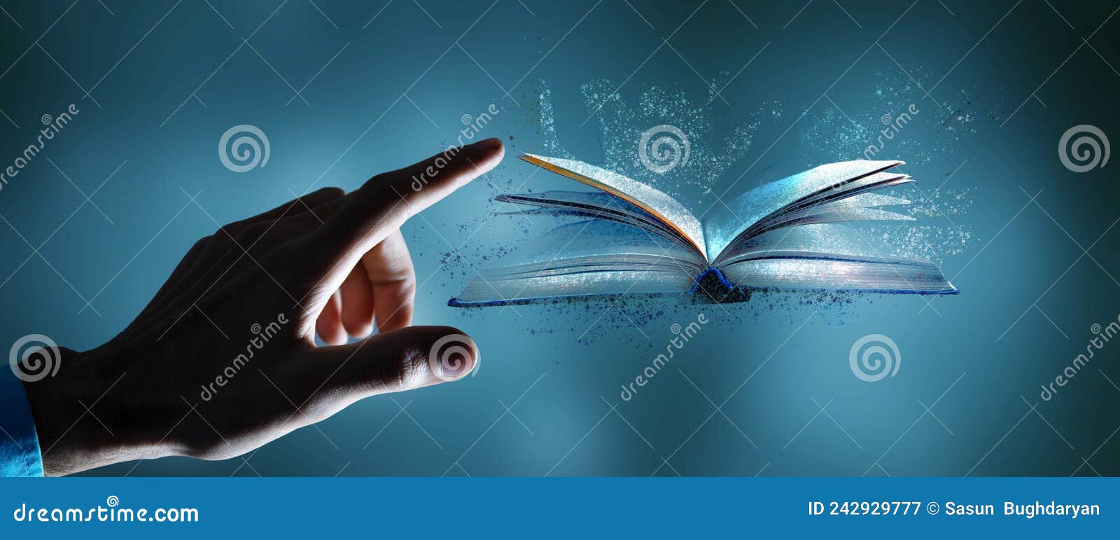 Online Reading Books Learning on the Internet Stock Image - Image of ...