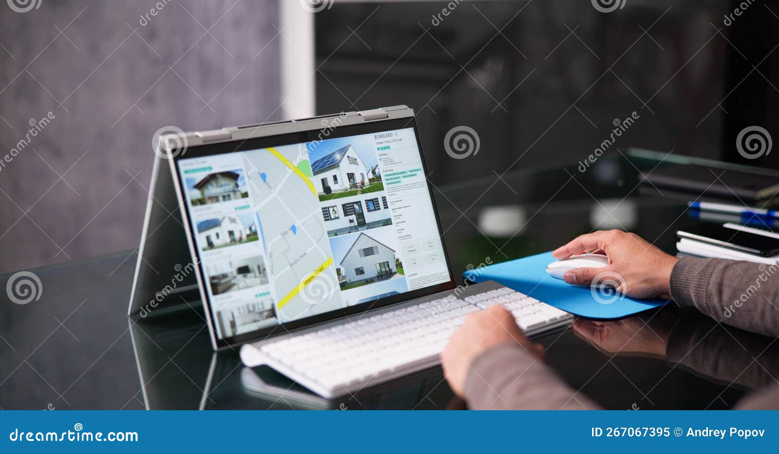 Online Real Estate Property Search Stock Image - Image of searching ...