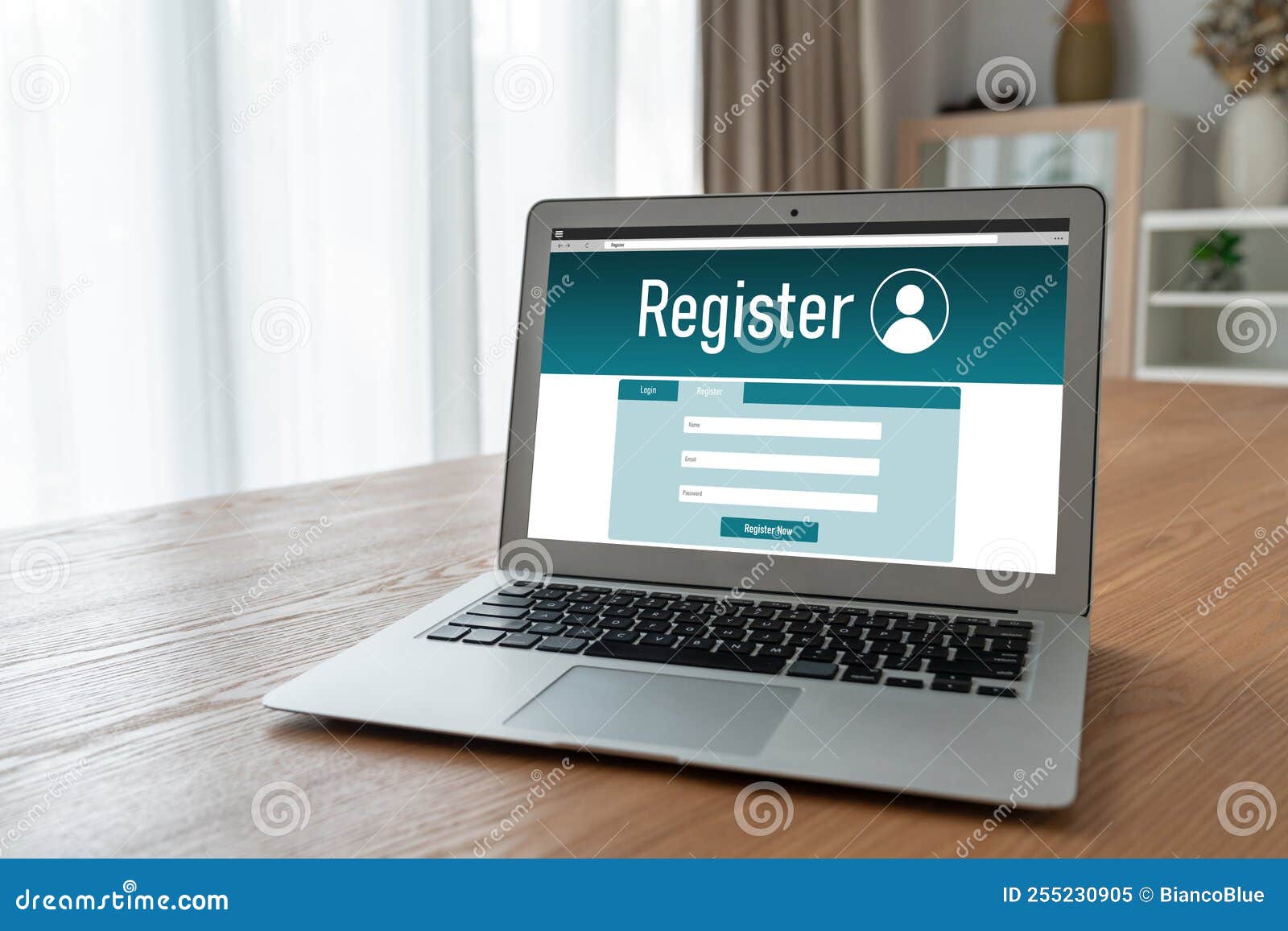 Online Registration Form for Modish Form Filling Stock Image - Image of ...