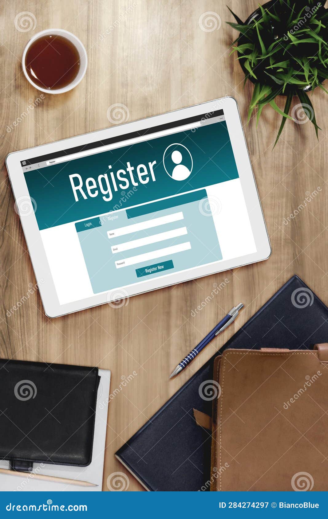 Online Registration Form for Modish Form Filling Stock Image - Image of ...