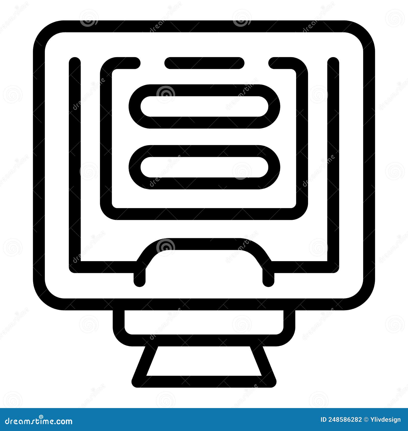 Online Registration Icon Outline Vector. Computer Account Stock Vector ...