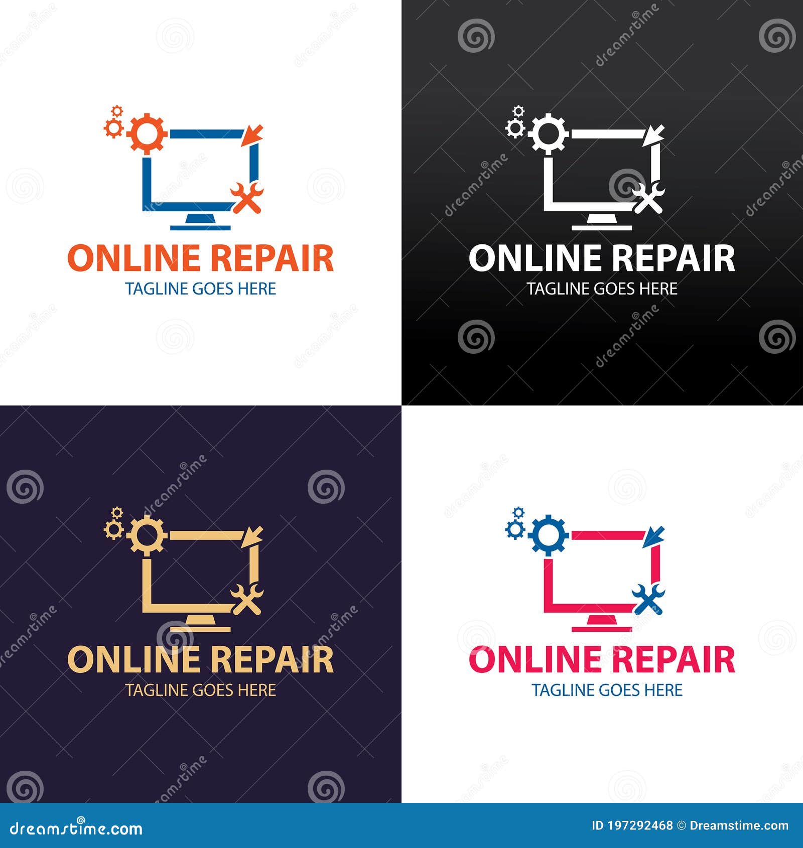 Online Repair Icon stock vector. Illustration of geek - 197292468