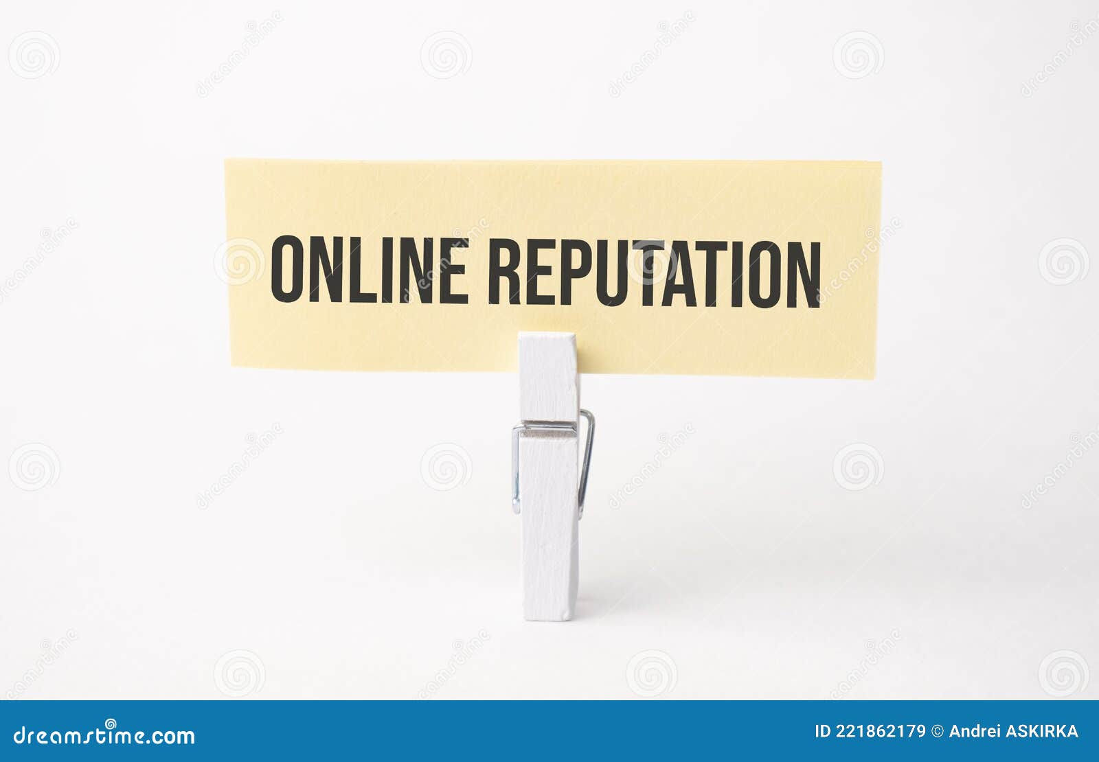 ONLINE REPUTATION Text on Paper. on White Background Stock Image ...