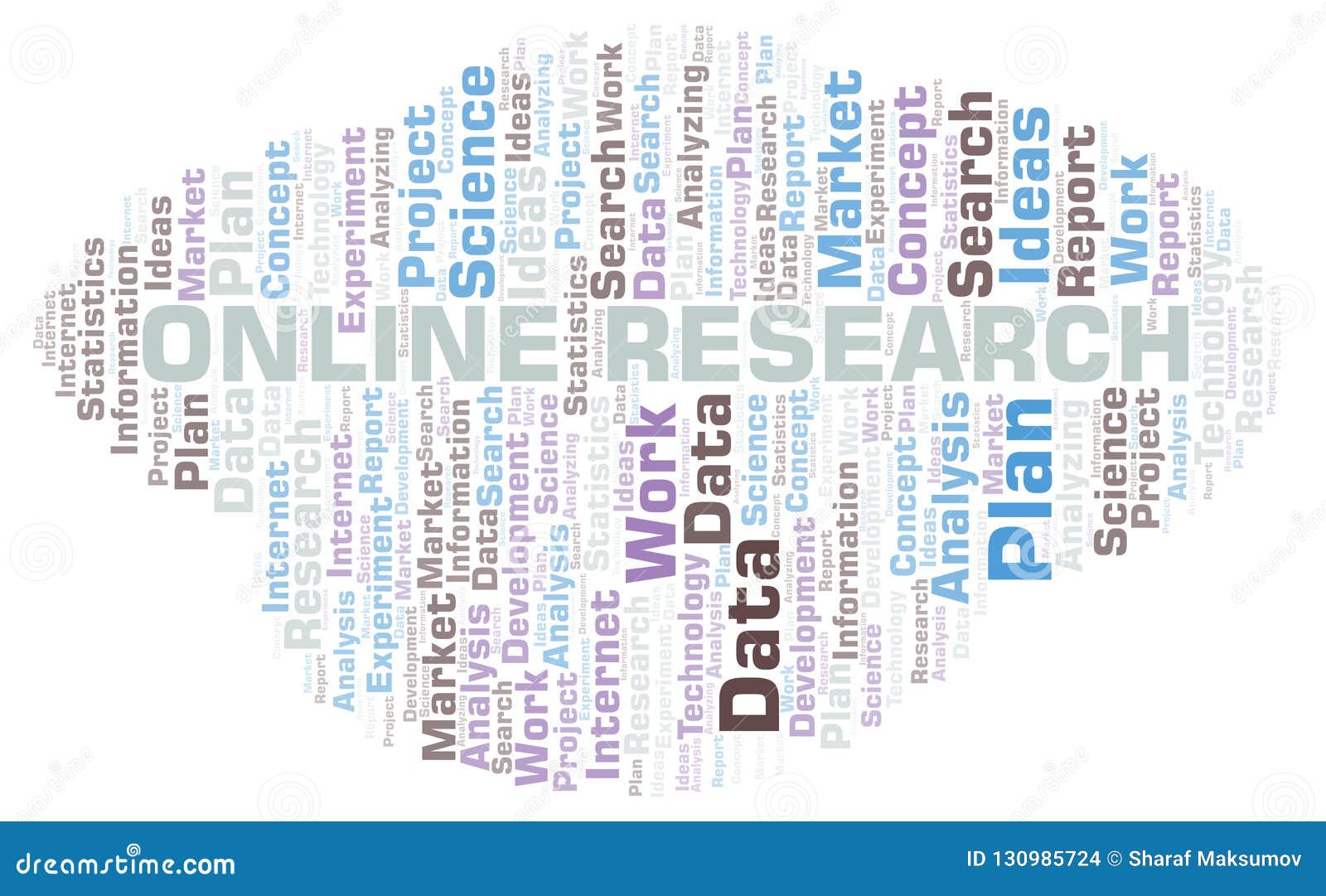 Online Research Word Cloud. Stock Illustration - Illustration of font ...