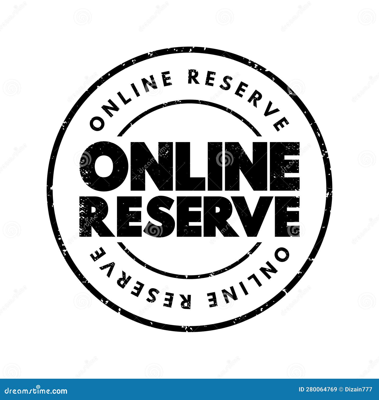 Online Reserve Text Stamp, Concept Background Stock Illustration ...