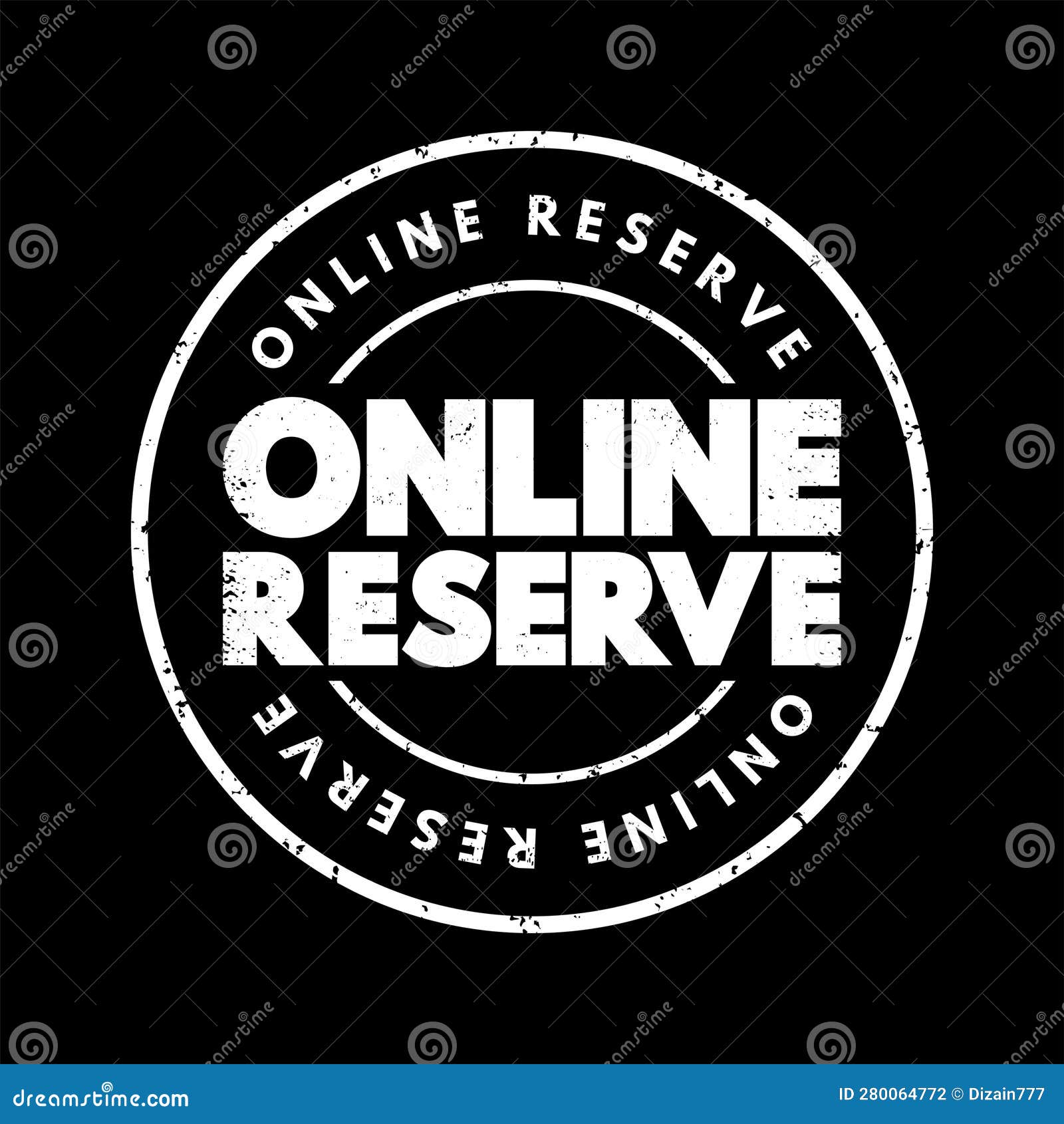 Online Reserve Text Stamp, Concept Background Stock Illustration ...