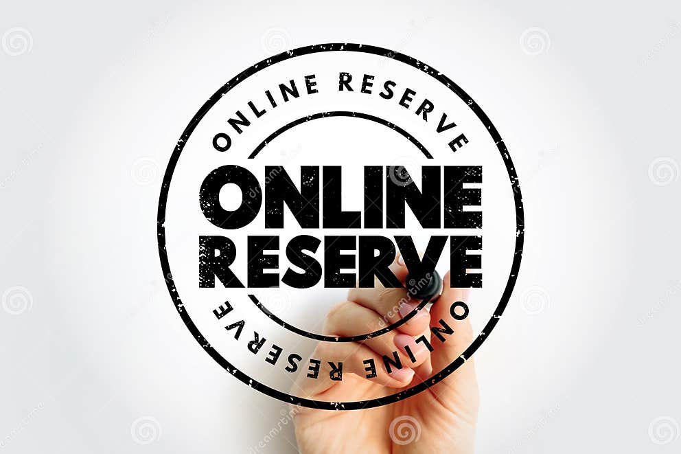 Online Reserve Text Stamp, Concept Background Stock Photo - Image of ...