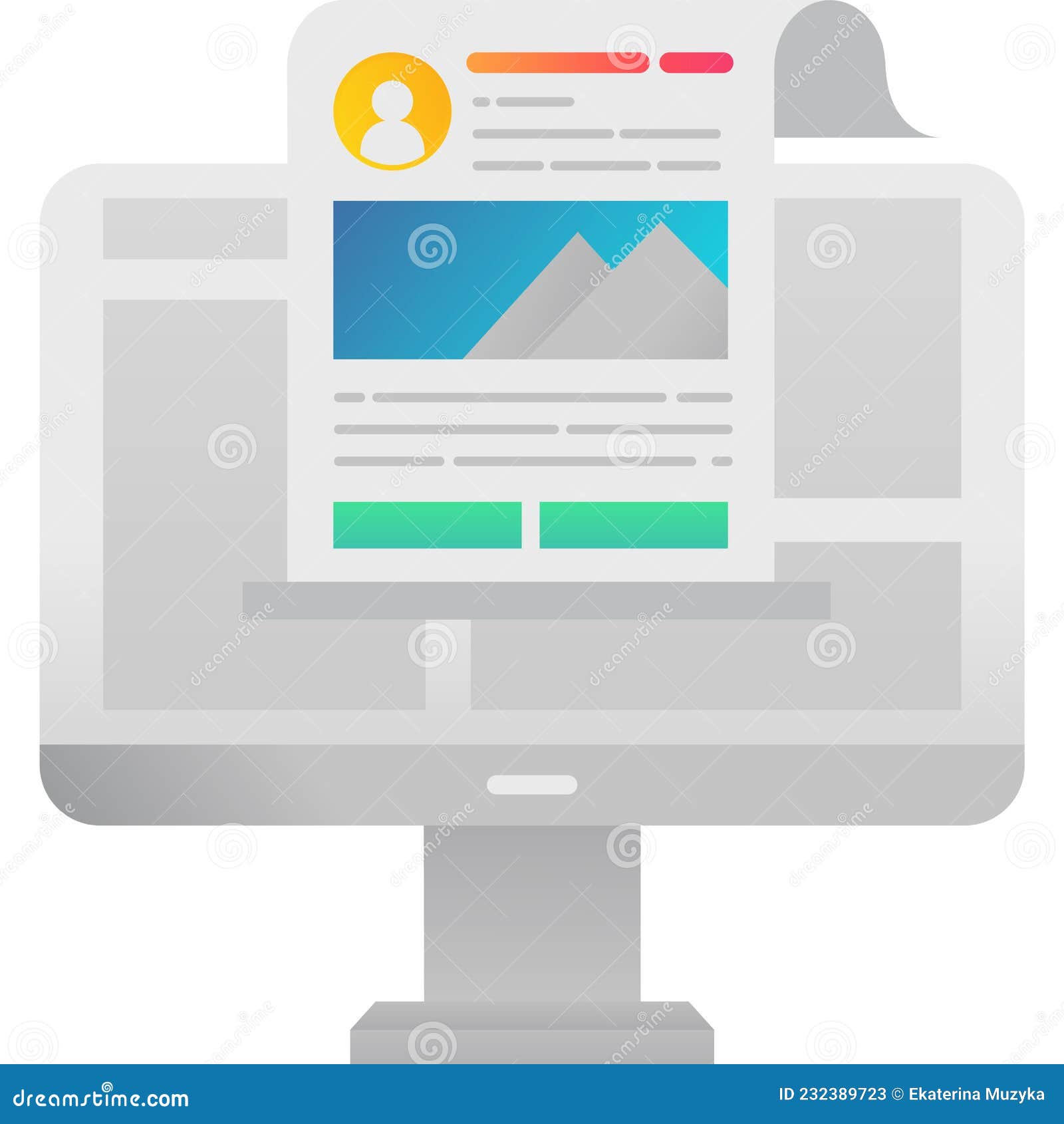 Online Resume Icon Vector Cv Form Template Stock Vector - Illustration ...