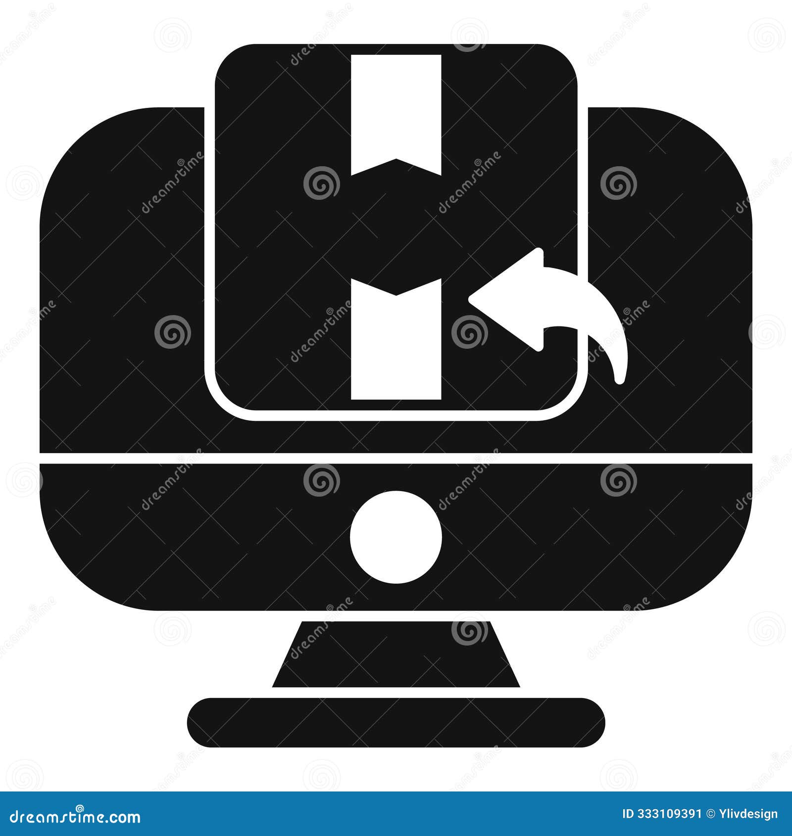 Online Return Process with Box and Computer Icon Stock Illustration ...