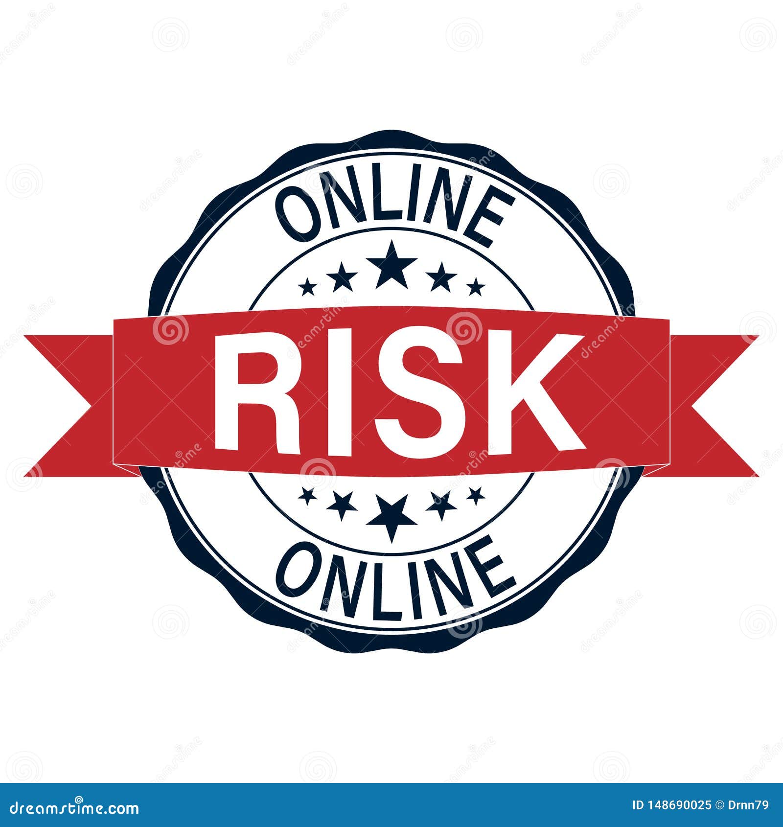 Online Risk Web Rubber Stamp Sign Eps10 Vector Stock Vector ...