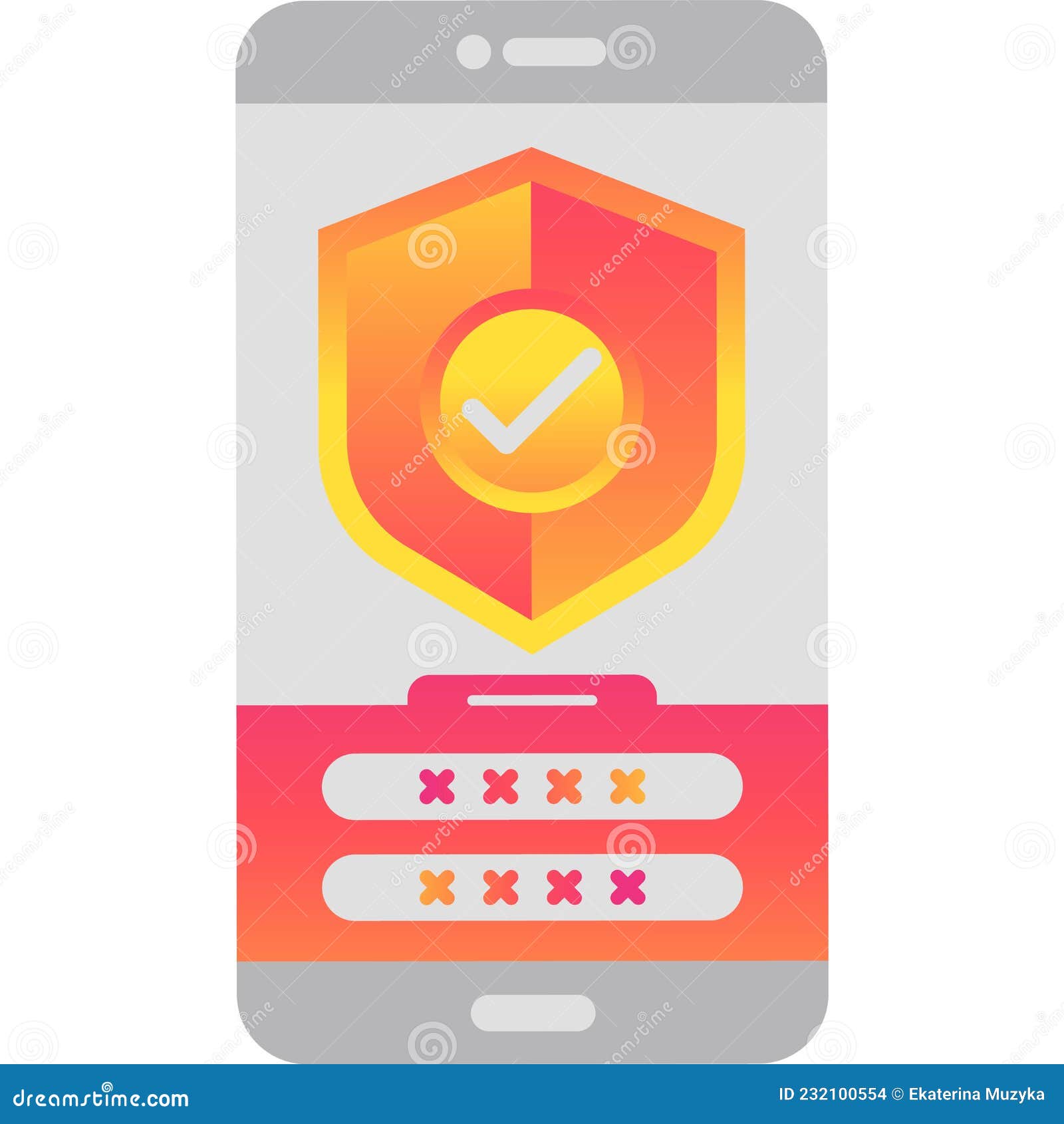 Online Safety Mobile Phone Service Vector Icon Stock Vector ...
