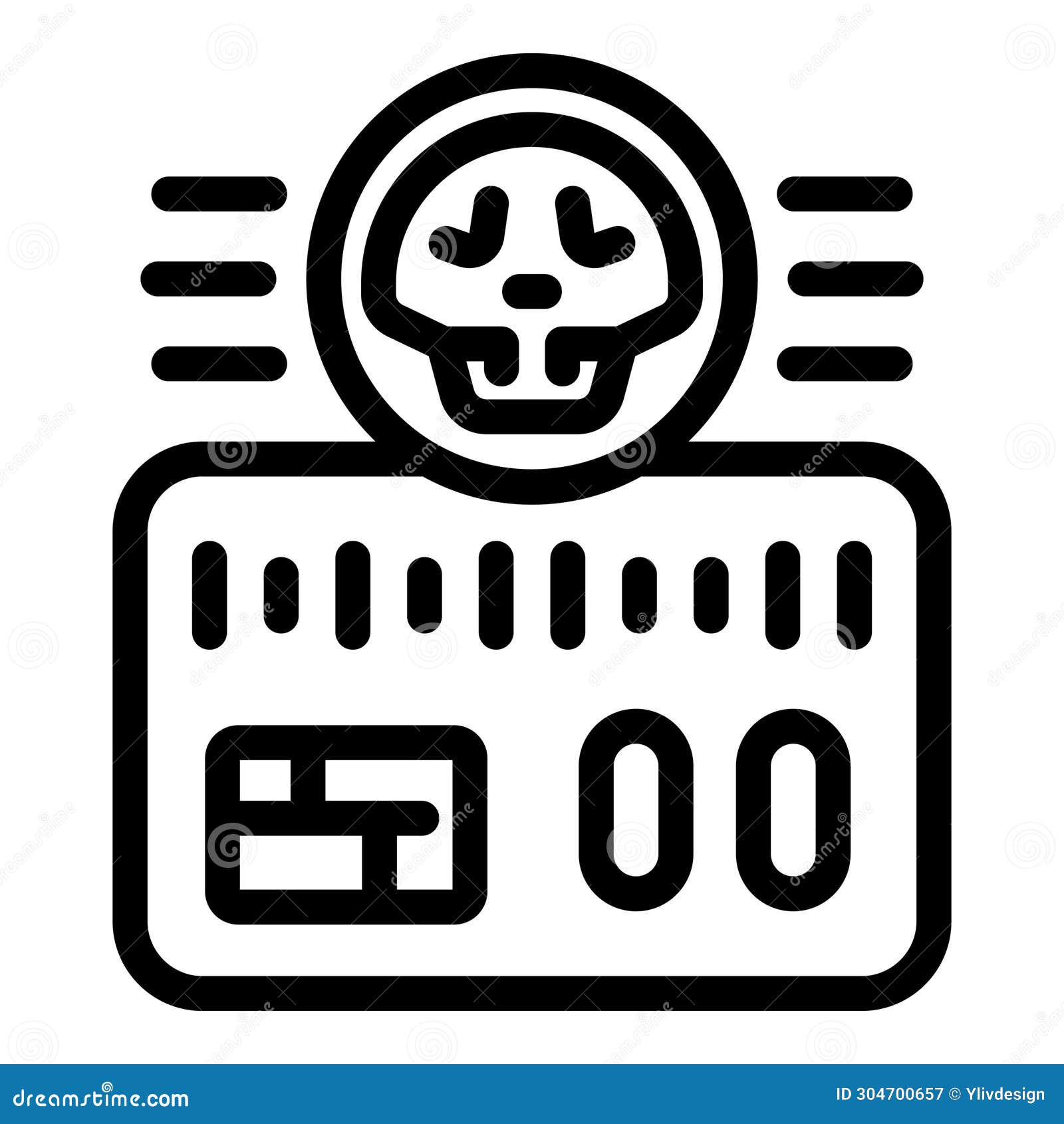 Online Scam Icon Outline Vector. Virus Bug Stock Illustration ...