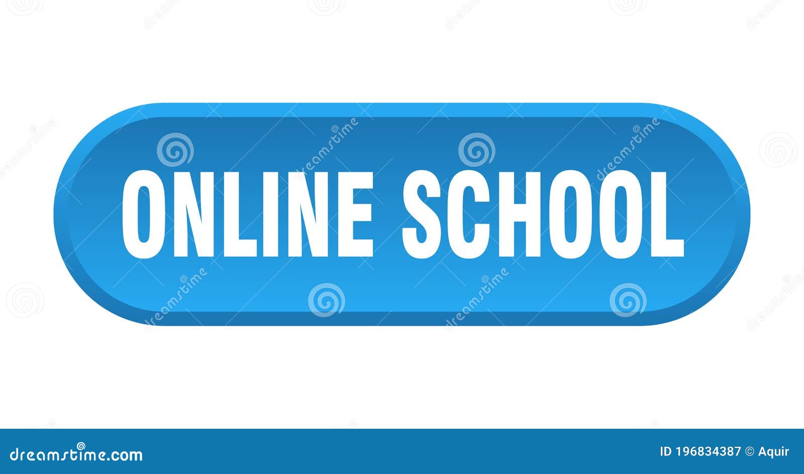 Online School Button. Rounded Sign on White Background Stock Vector ...