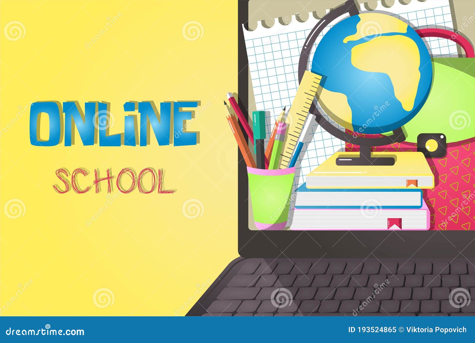 Online school illustration stock illustration. Illustration of clipart ...