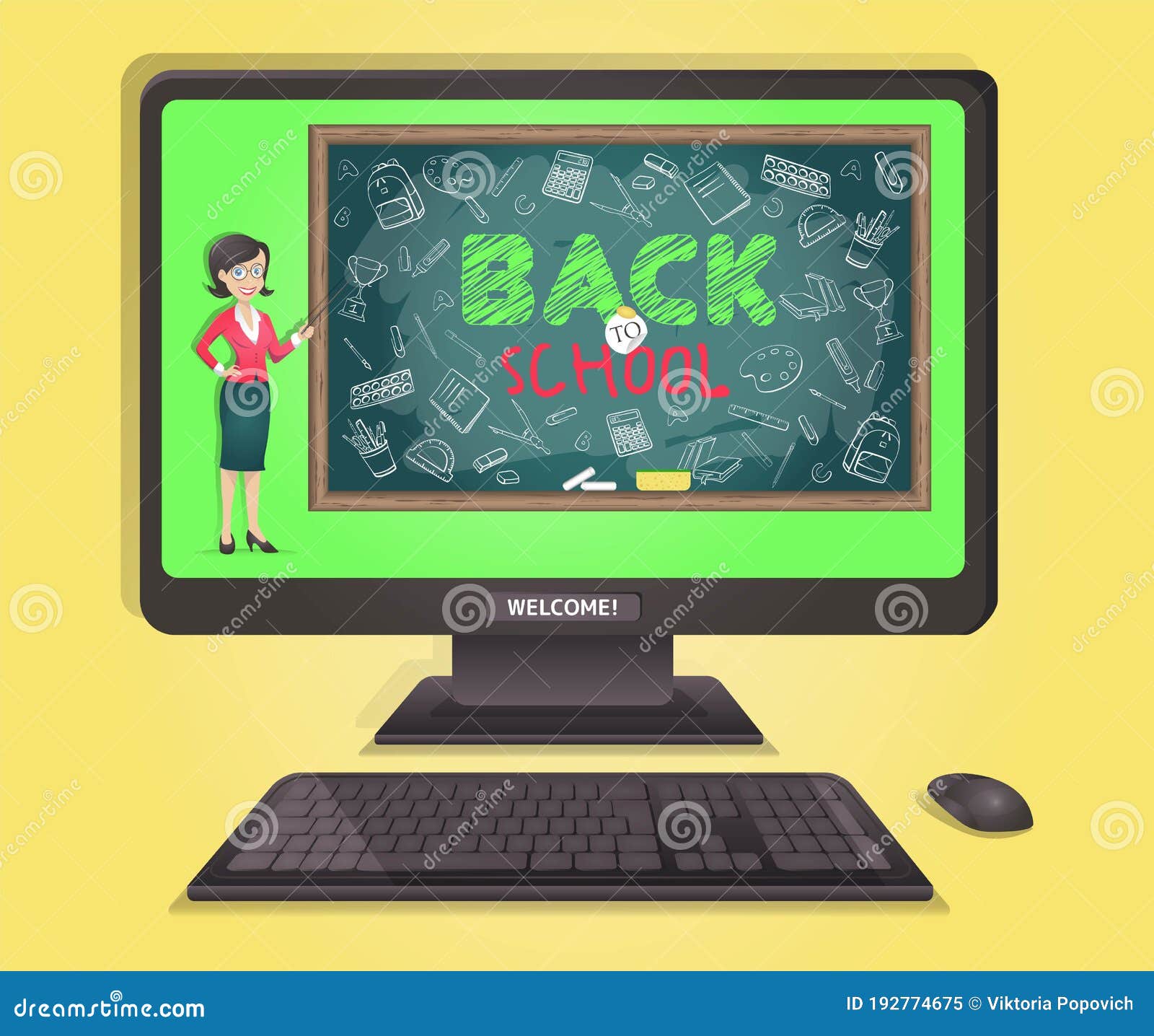 Online school illustration stock illustration. Illustration of ...